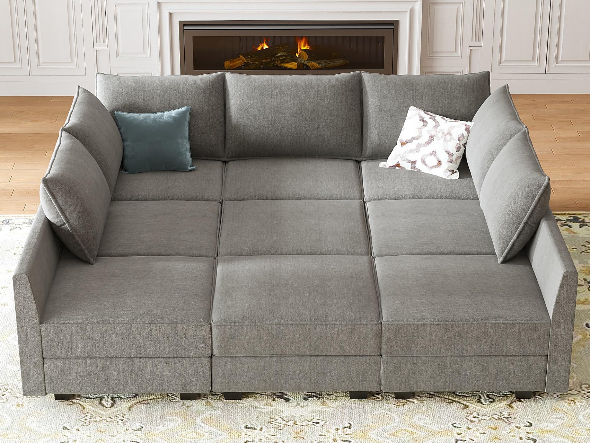 Amazon.com: Free Combination Reversible Modular Sectional Sofa with ...