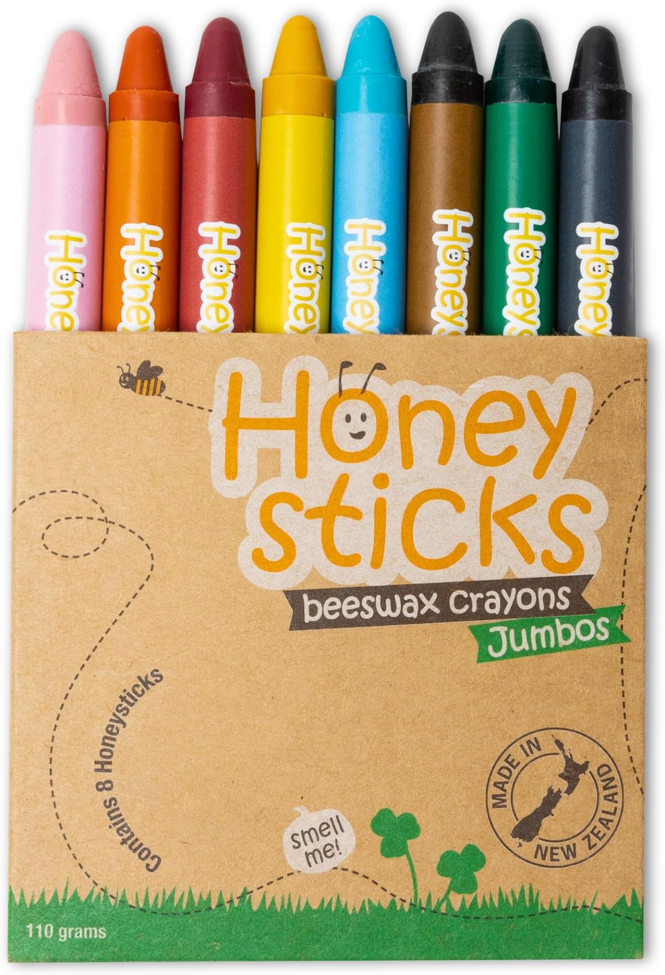 Honeysticks 100% Pure Beeswax Crayons (12 Pack) - Non Toxic Crayons ...