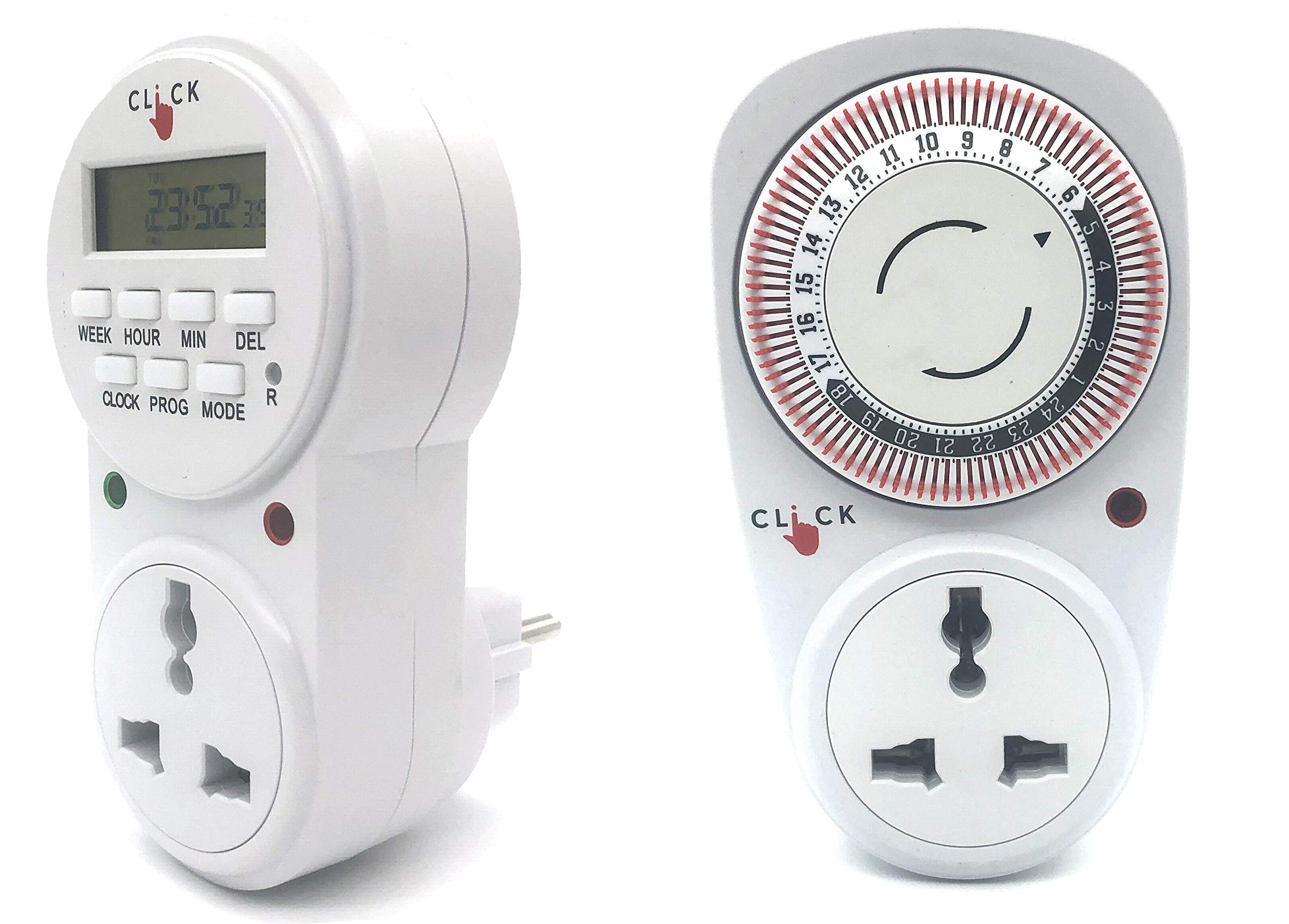 Buy Click Solutions 3PIN Indian Type Plastic Programmable Digital Timer ...