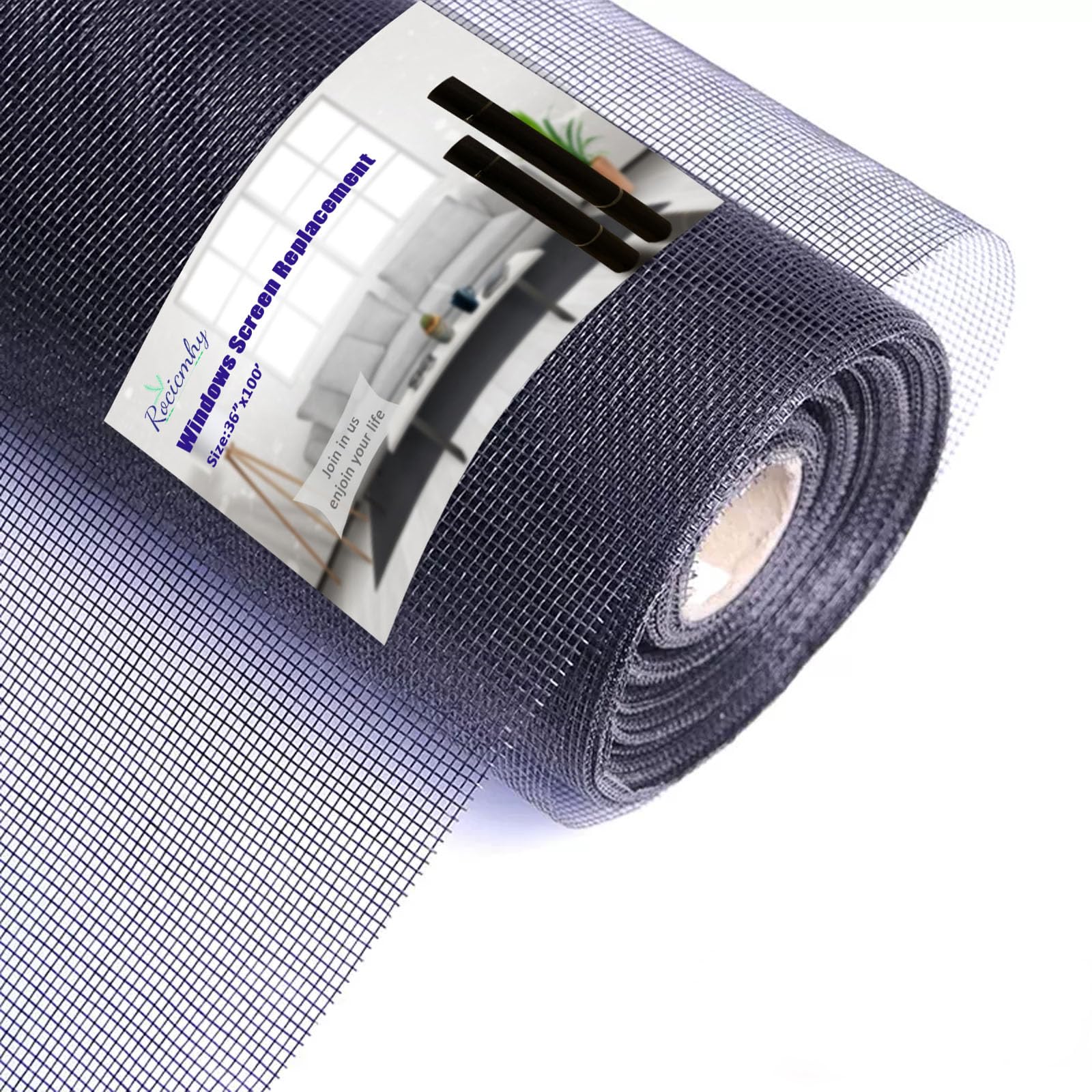 Window Screen Mesh 36"x100' Charcoal Color Window Screen Replacement ...