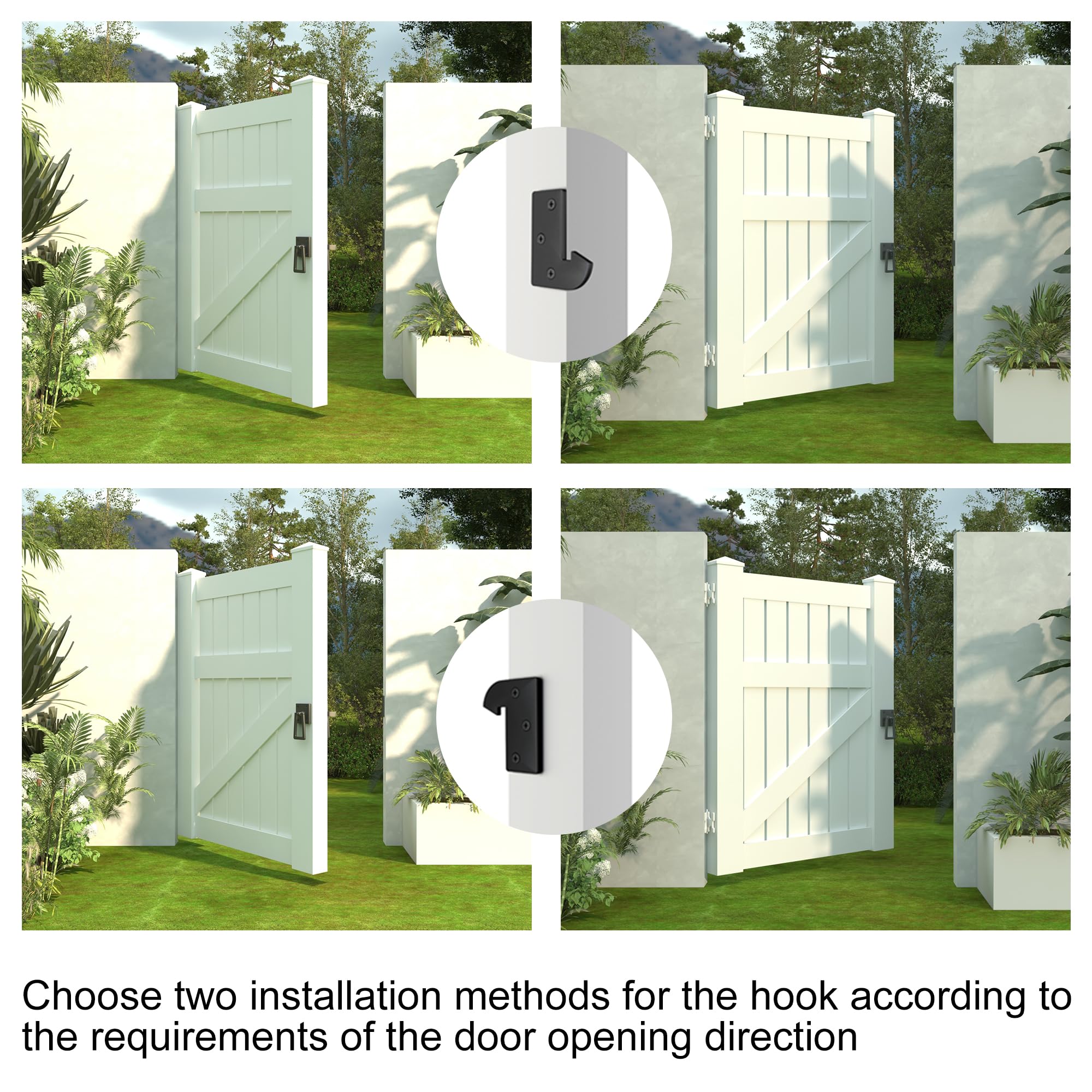 Snapklik.com : Jugreat Double Side Gate Latch, Heavy Duty Gate Latches ...