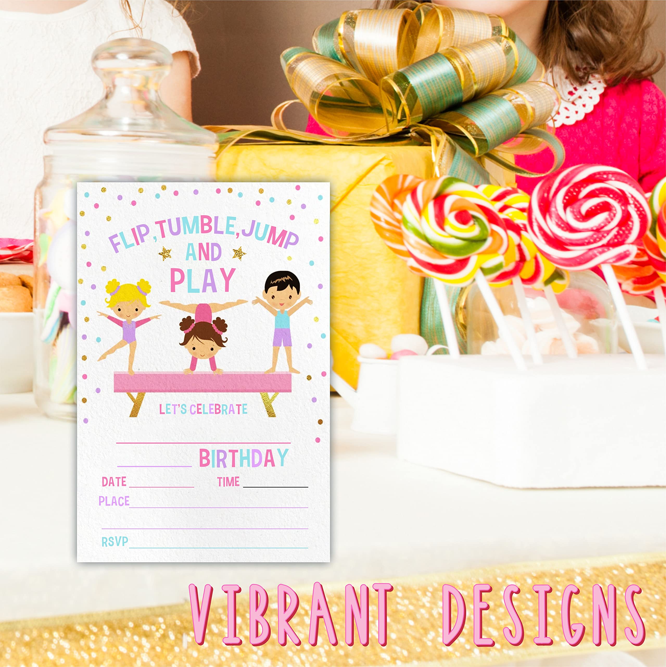 Gymnastics Birthday Invitations Ideas Printable Instant Gymnastics