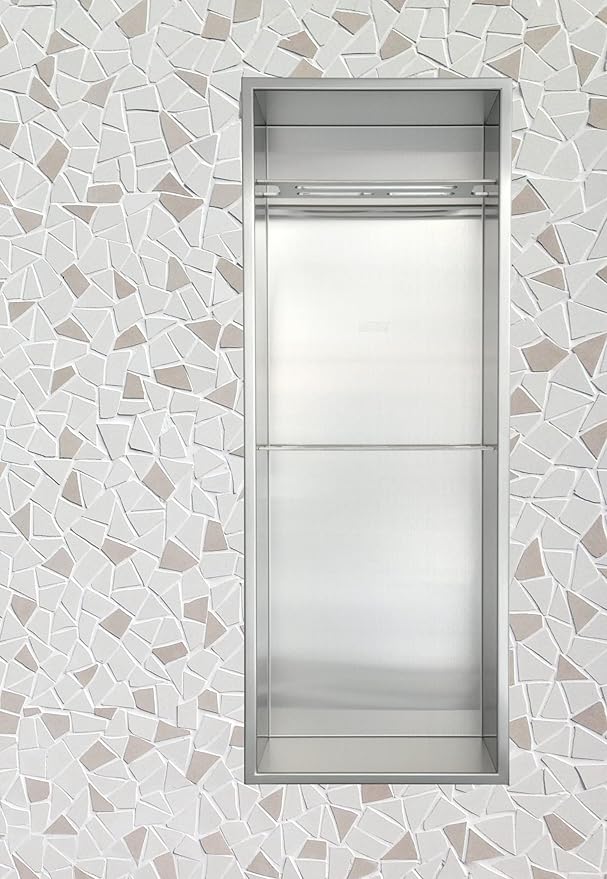 Amazon.com: Redblock N1028-M Stainless Steel Shower Niche, Brushed ...