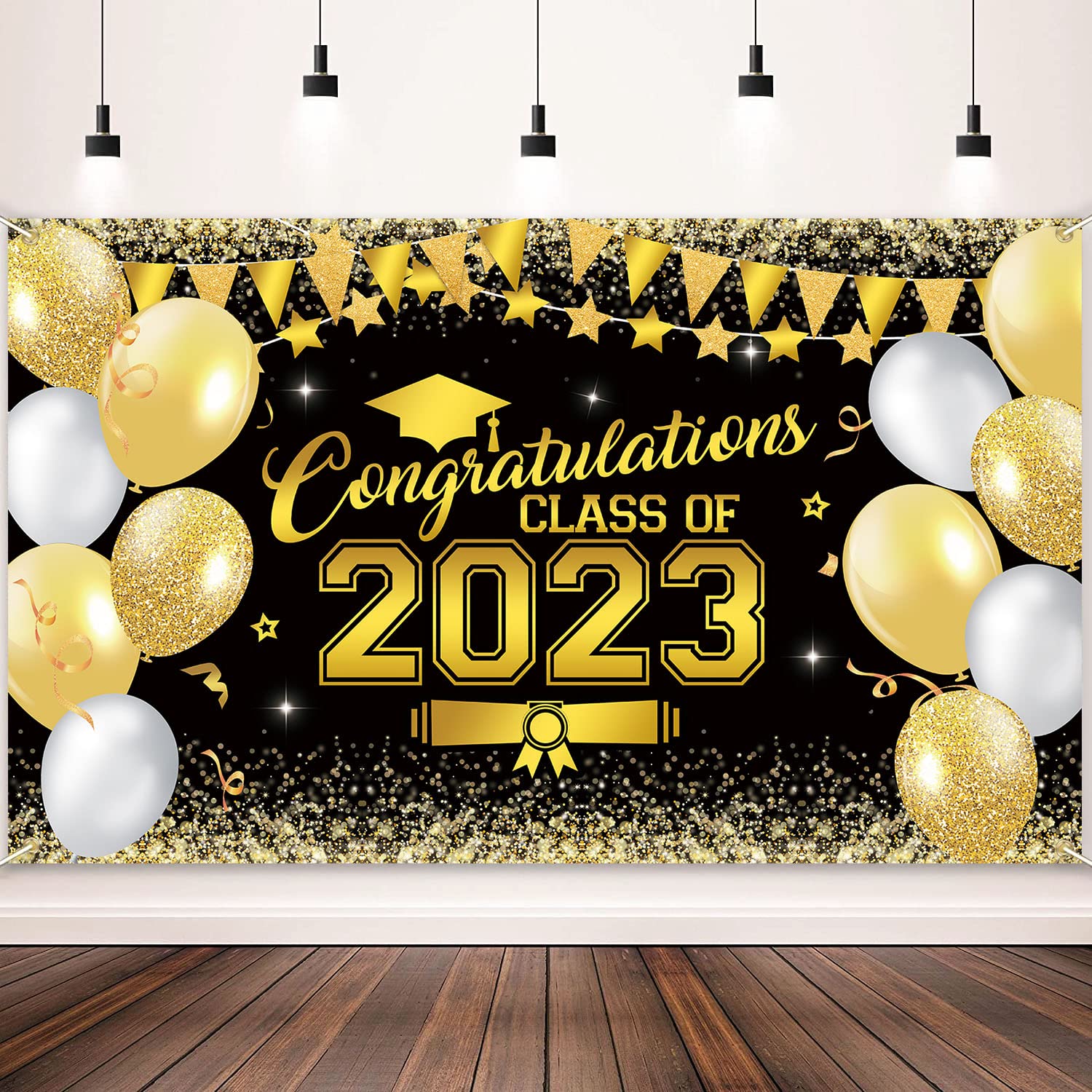 Buy 2023 Graduation Decorations Class of 2023 Black, Graduation Banner ...