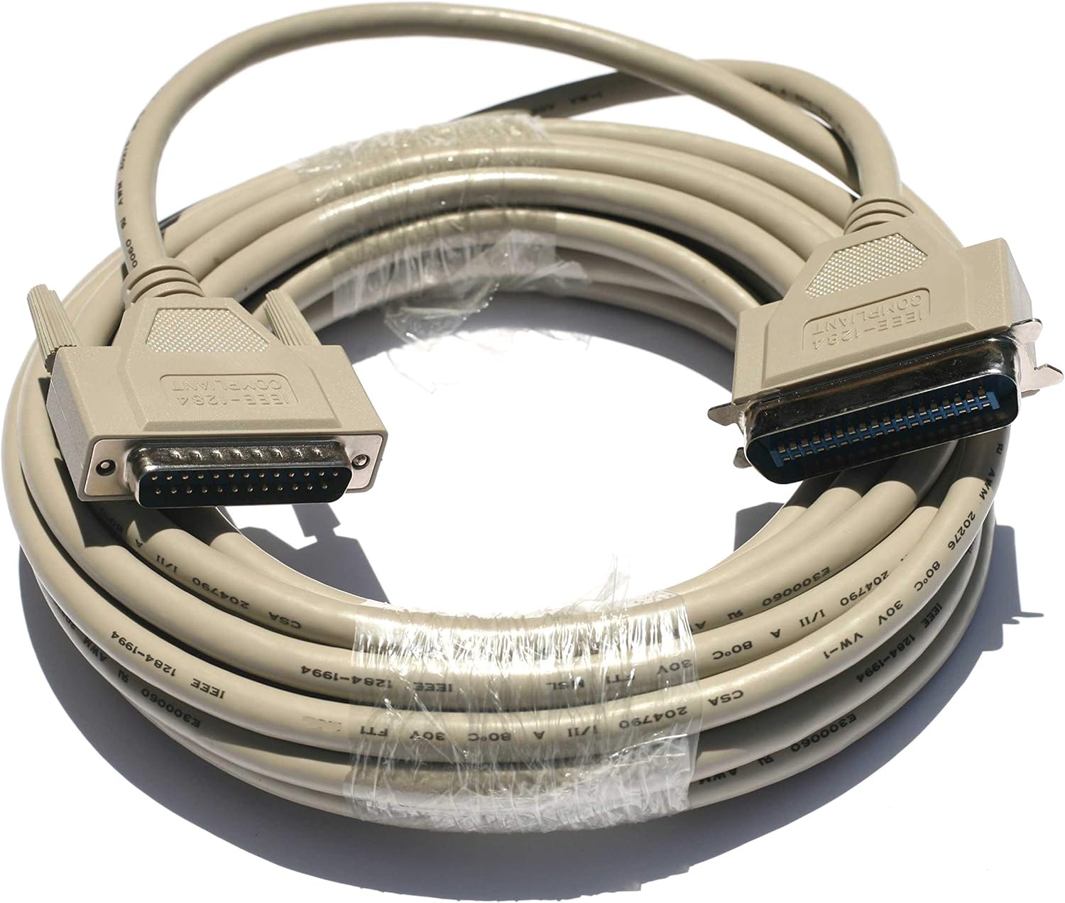 Amazon.com: PCCables.com 25ft Parallel Printer Cable 25 ft IEEE 1284 DB25 Centronics 36 ...