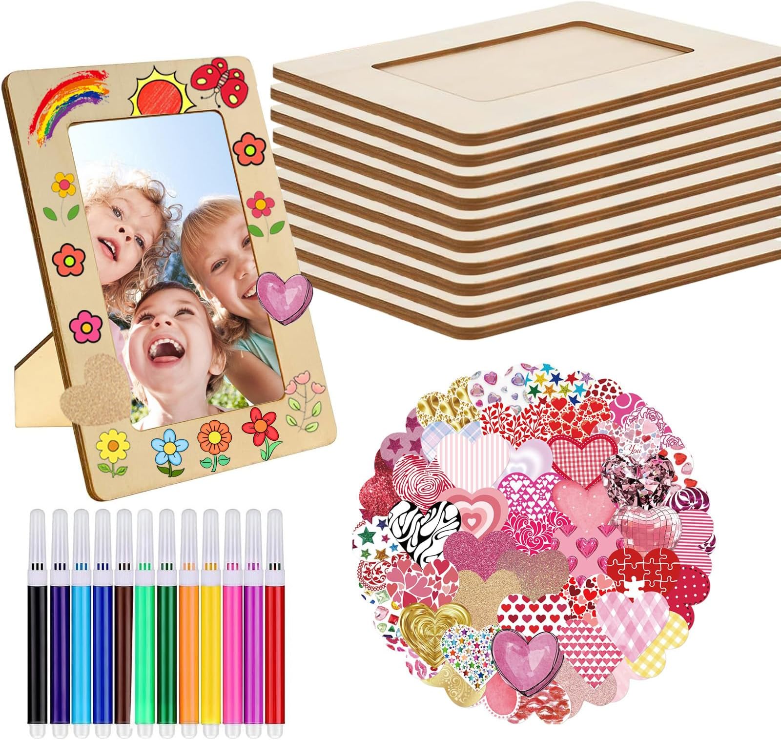 Amazon.com: 19 Pcs Picture Frame Painting Craft Kit, 4 * 6 In DIY ...