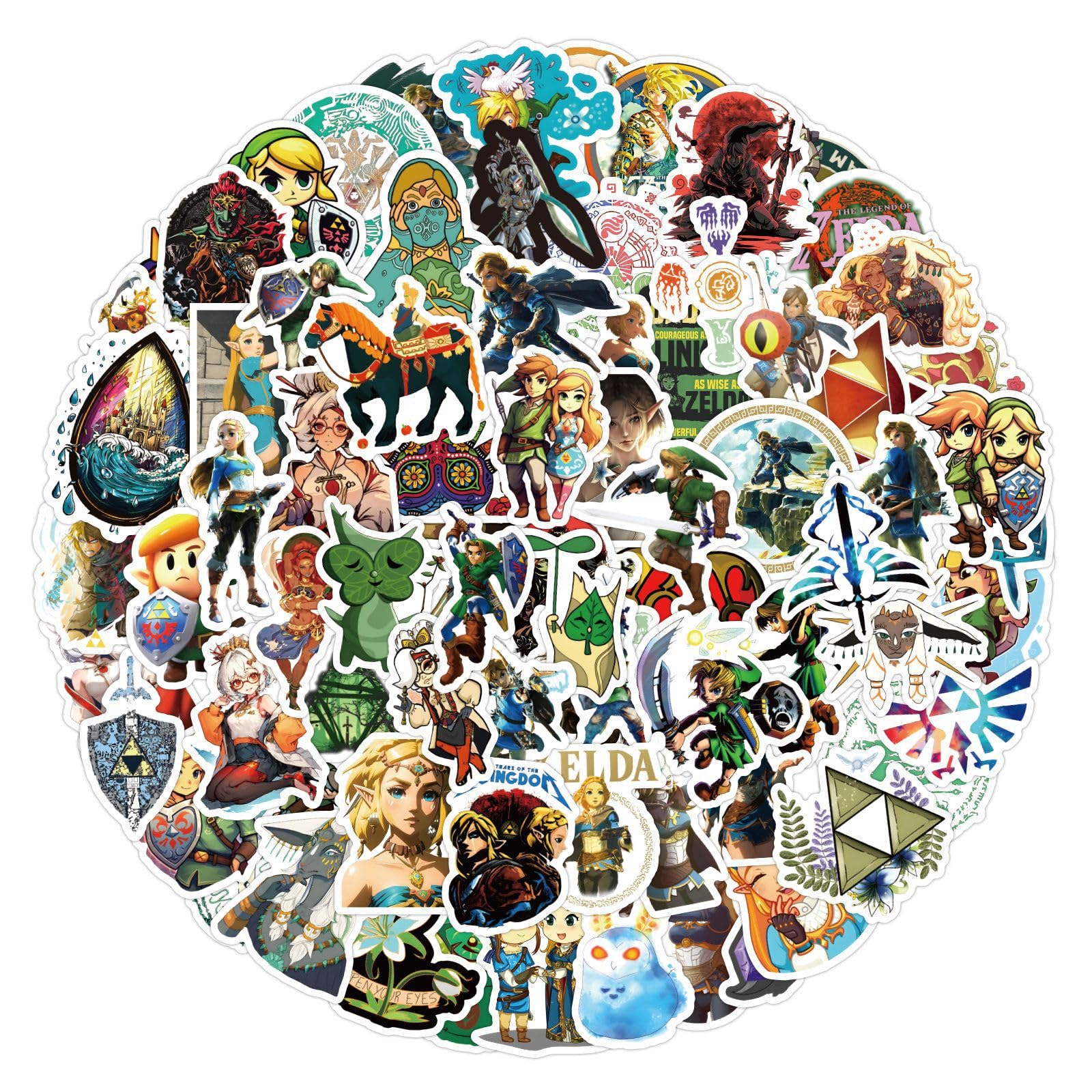 120PCS The Legend of Zelda Stickers, Vinyl Waterproof Decals for Laptop ...