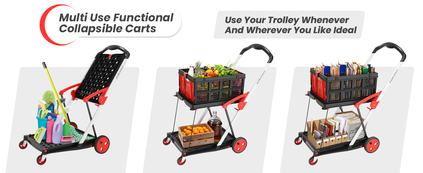 Watch Multi Functional Collapsible Carts Mobile Folding Trolley on ...