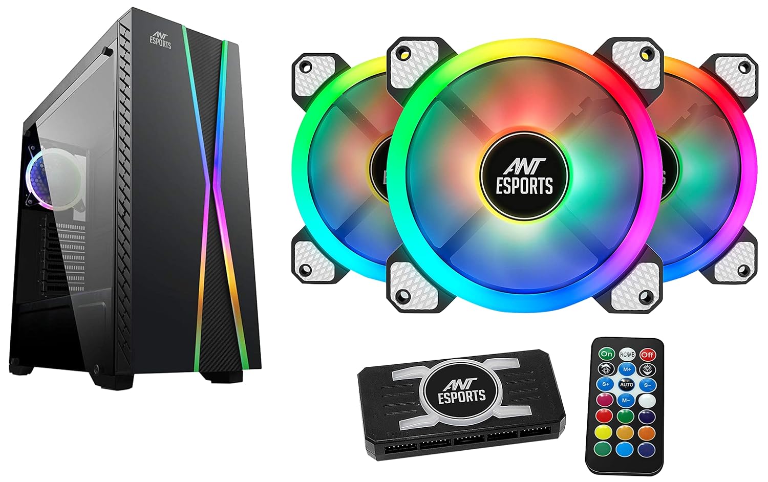 Amazon.in: Buy Ant Esports ICE-200TG Mid Tower Gaming Cabinet Computer ...
