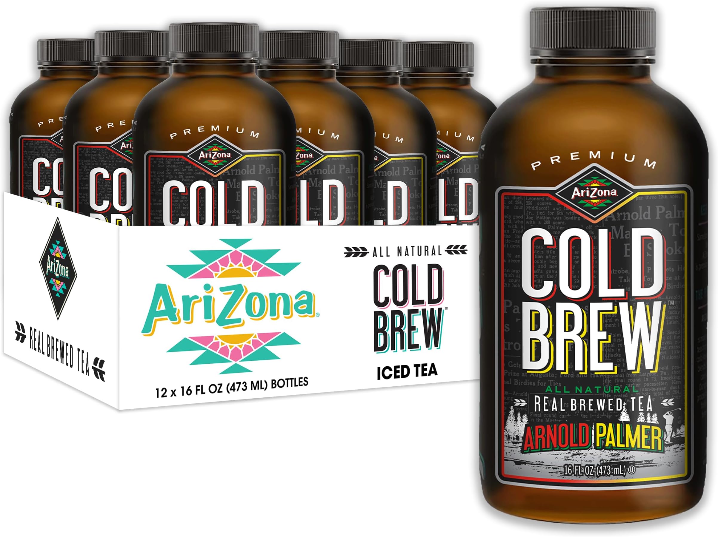 Amazon.com : AriZona Arnold Palmer - Premium Cold Brew Iced Tea Half ...