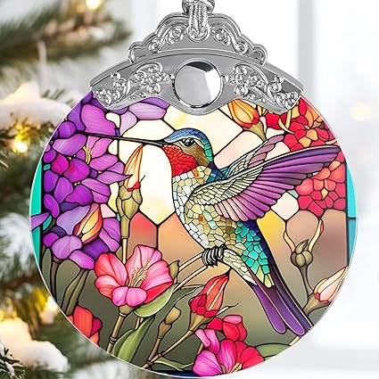 Amazon.com: Hummingbird Christmas Ornament - Jocidea Hummingbird Decor ...