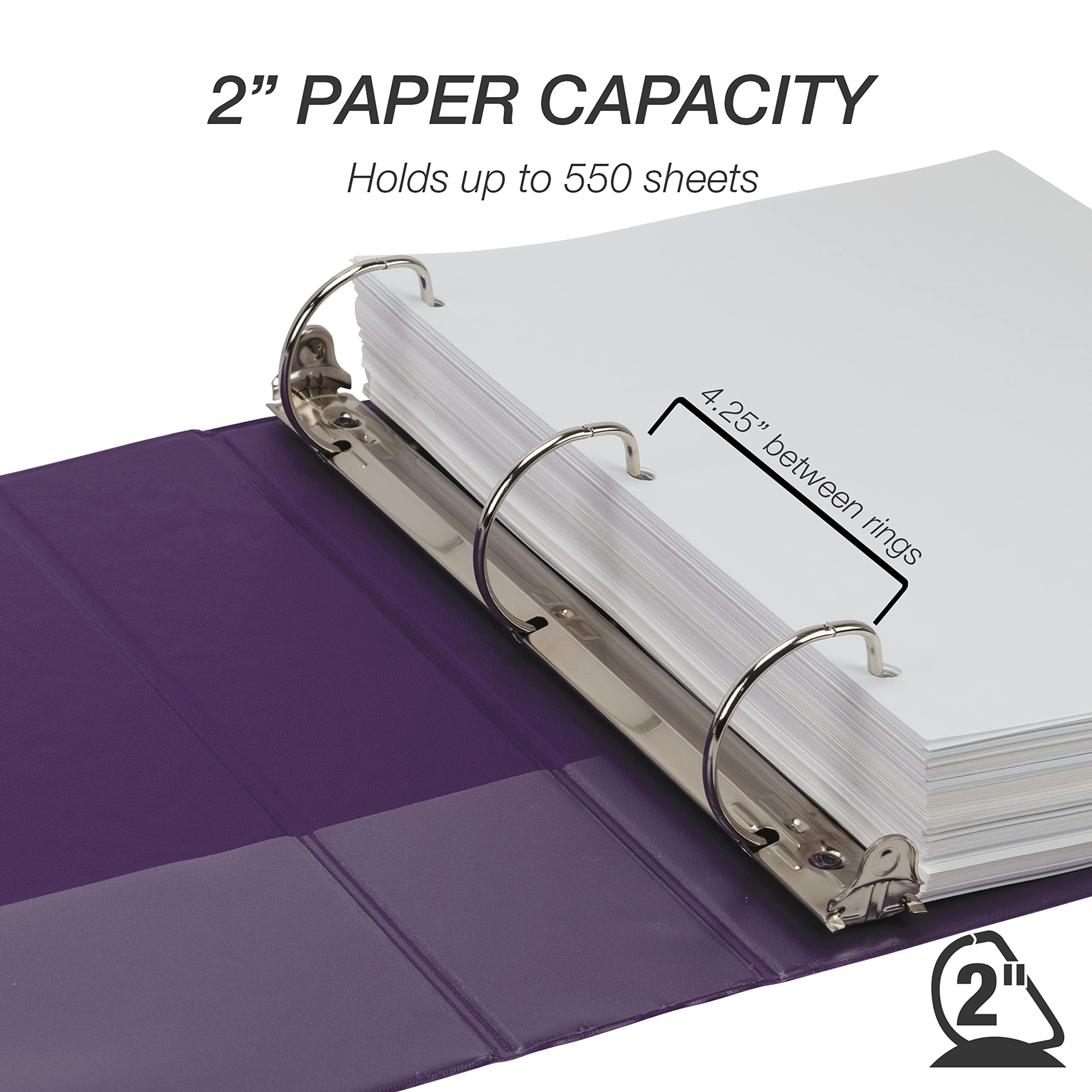 Snapklik.com : Samsill Durable 2 Inch 3 Ring Binder