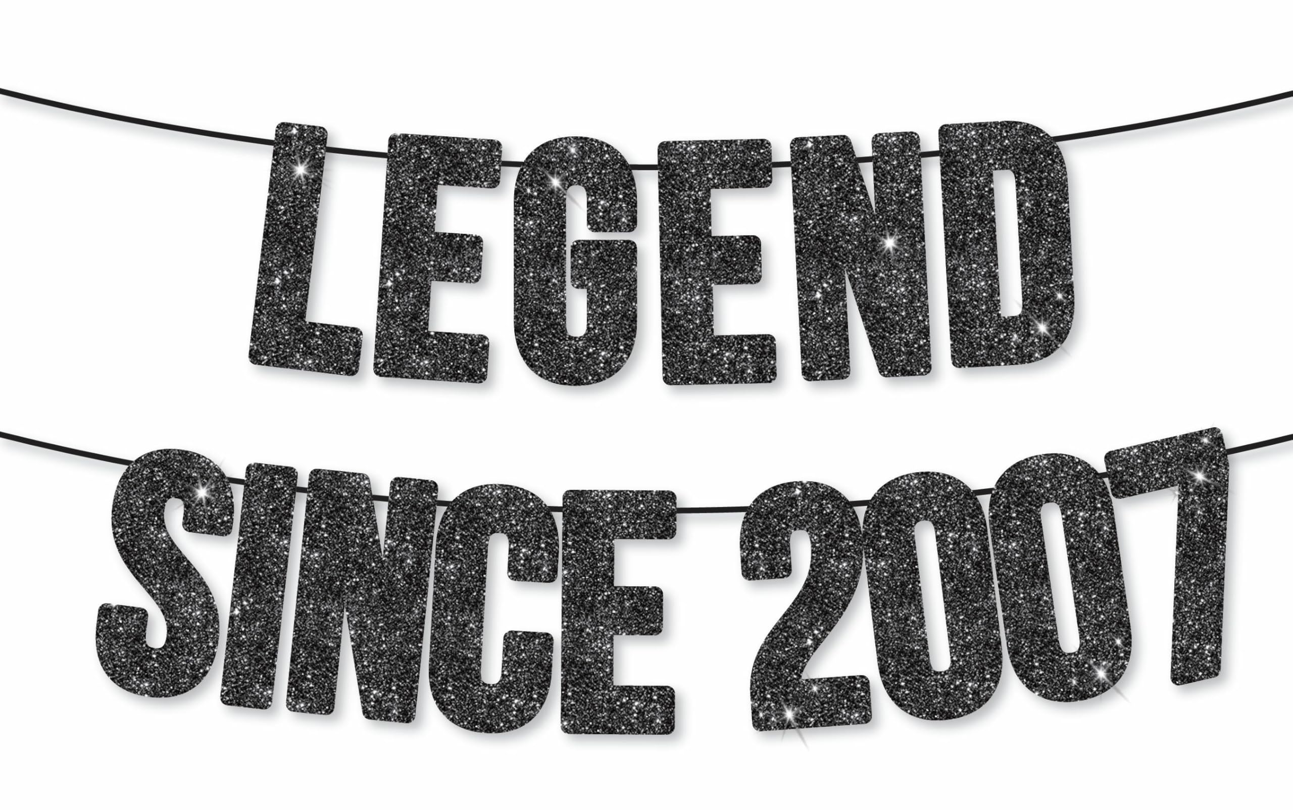 Amazon.com: Legend Since 2007 Banner for 18th Birthday Party Decoration ...