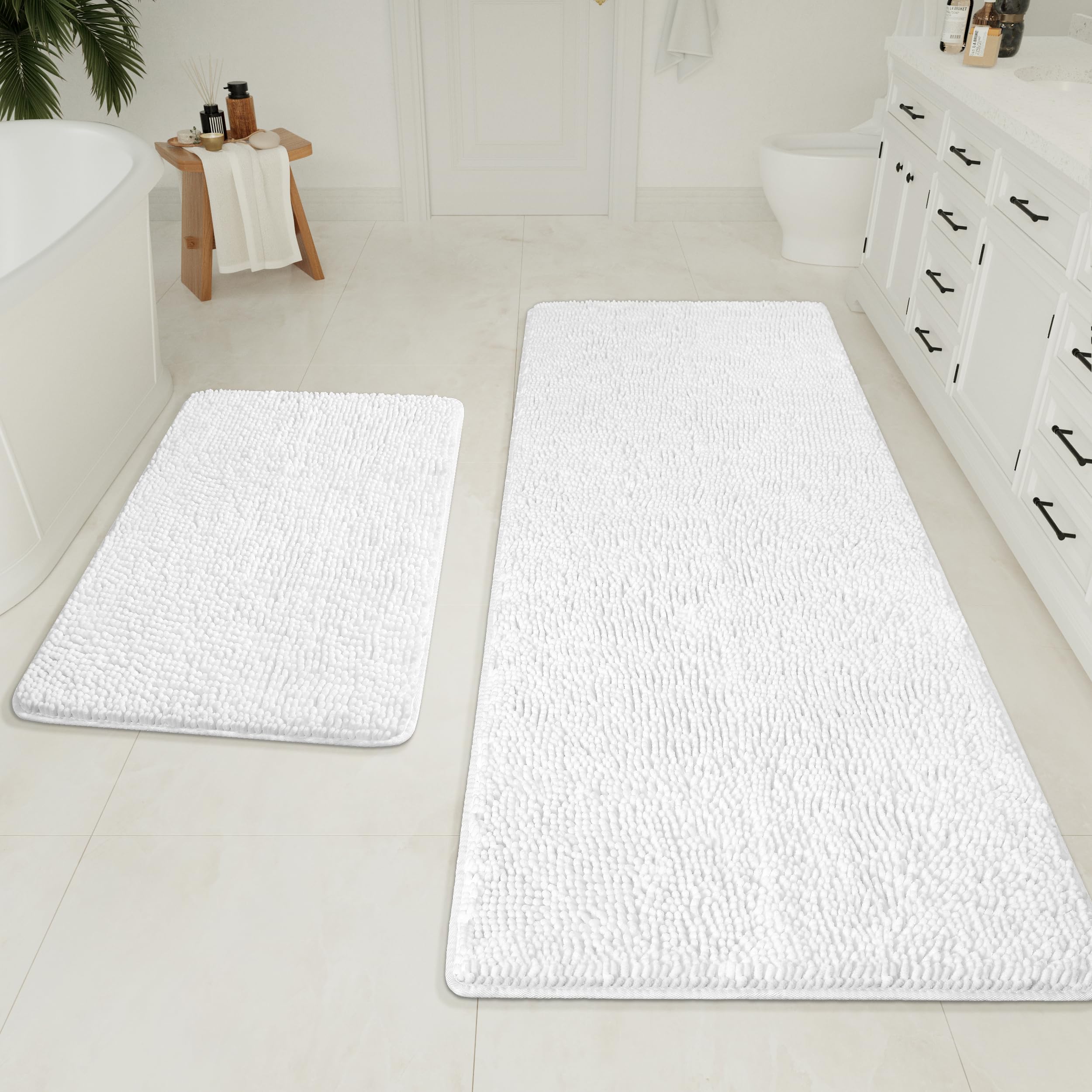 Amazon.com: LOCHAS Bathroom Rugs Sets 2 Piece, 20 x 32 Plus 24 x 60 ...