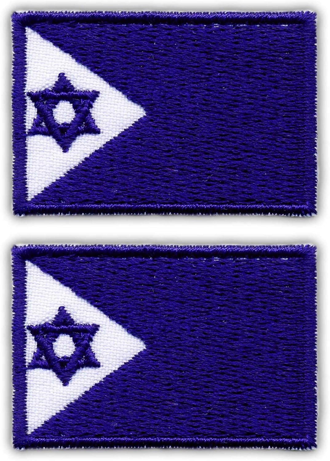 Amazon.com: Set of Two - Israeli Navy Flag - Black VeIcro/Hook and Loop ...