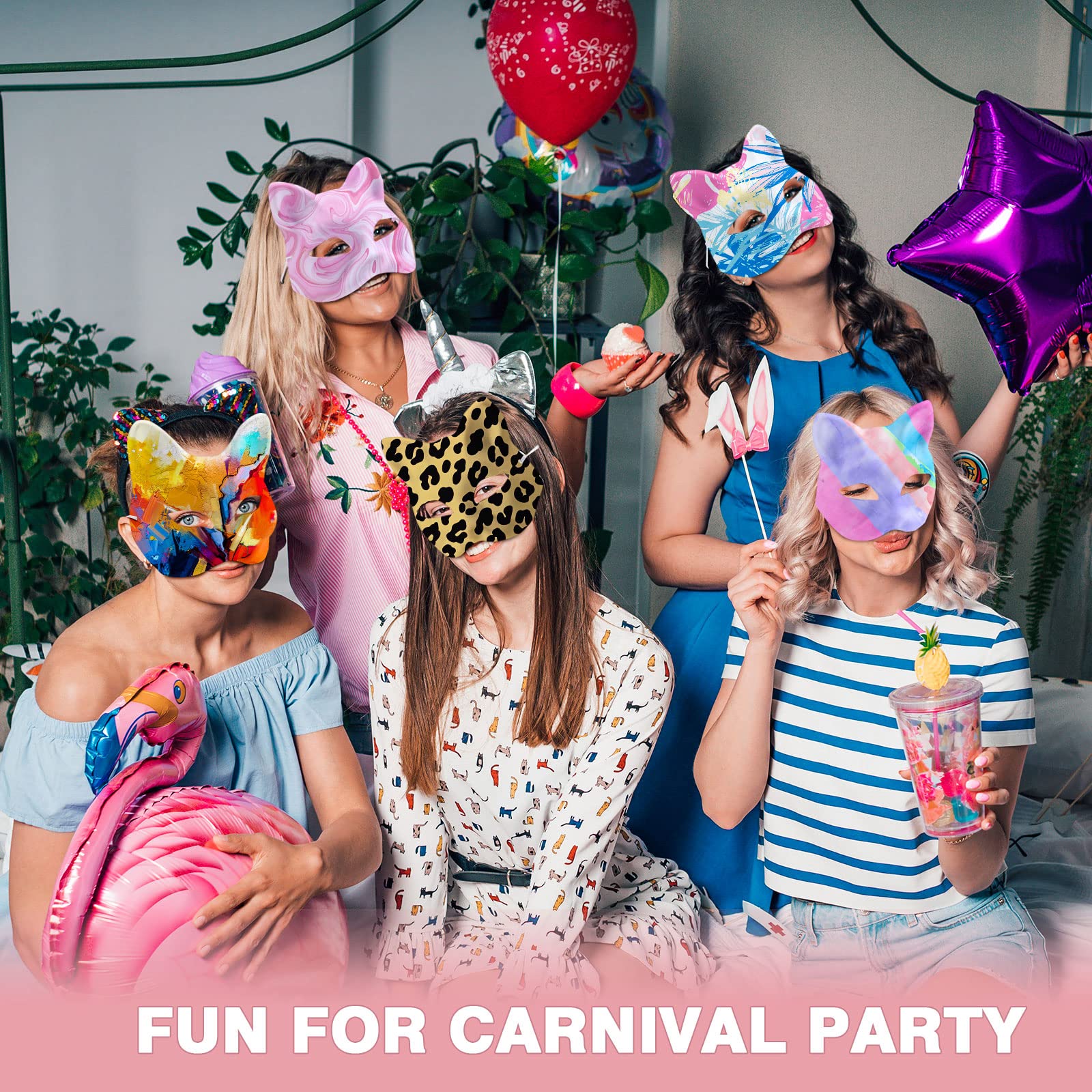 Snapklik.com : Leyndo 24 Pack Paper Mache Masks Half Face White ...