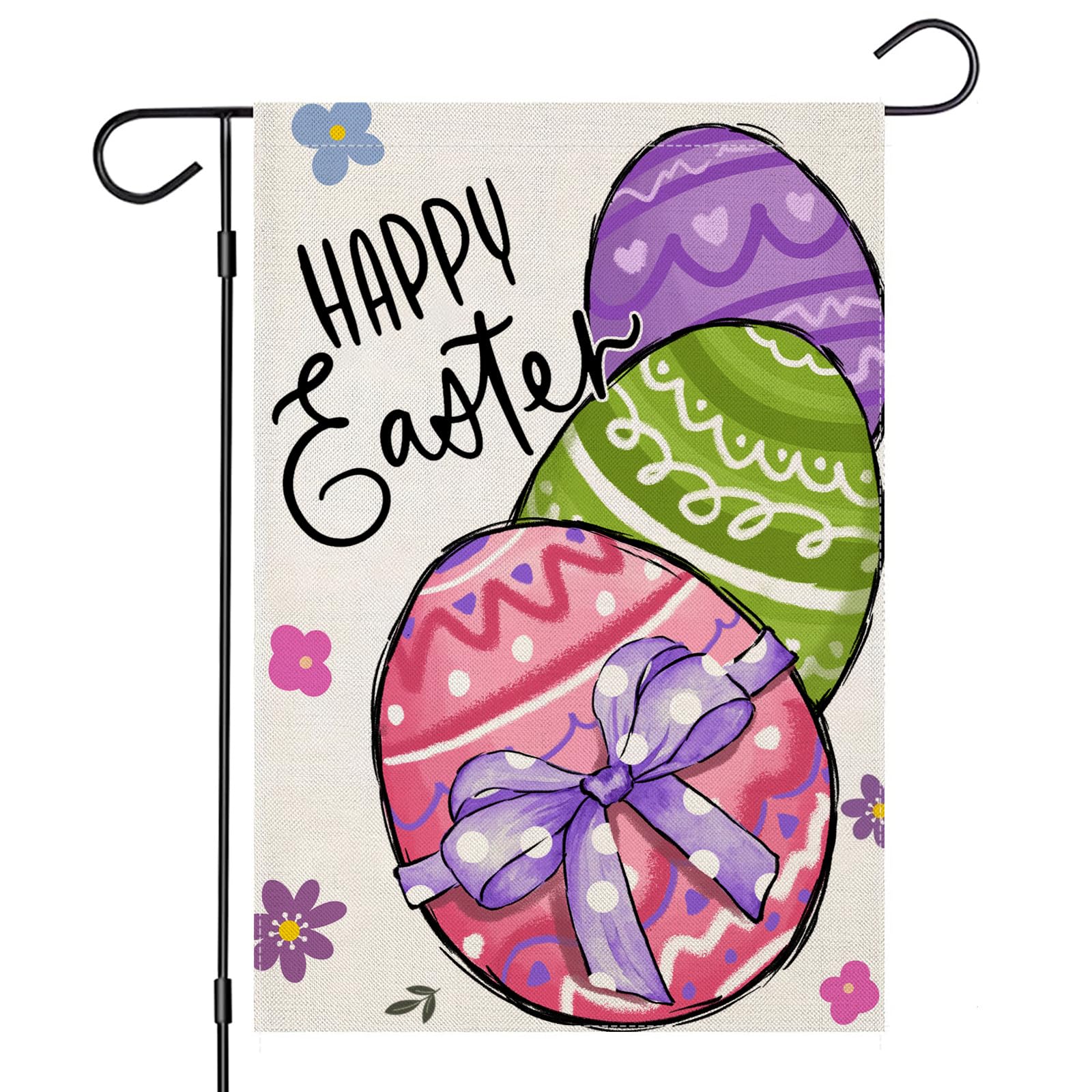 Amazon.com : EKOREST Happy Easter Garden Flags 12x18 Inch Double Sided ...