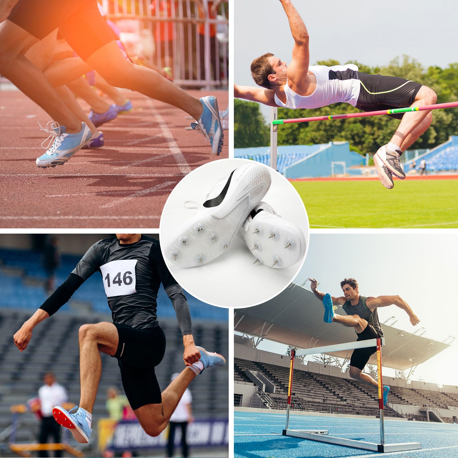 Snapklik.com : Lejof 12.7mm 1/2 Inch Track Spikes, 50 Pieces Hard Steel ...