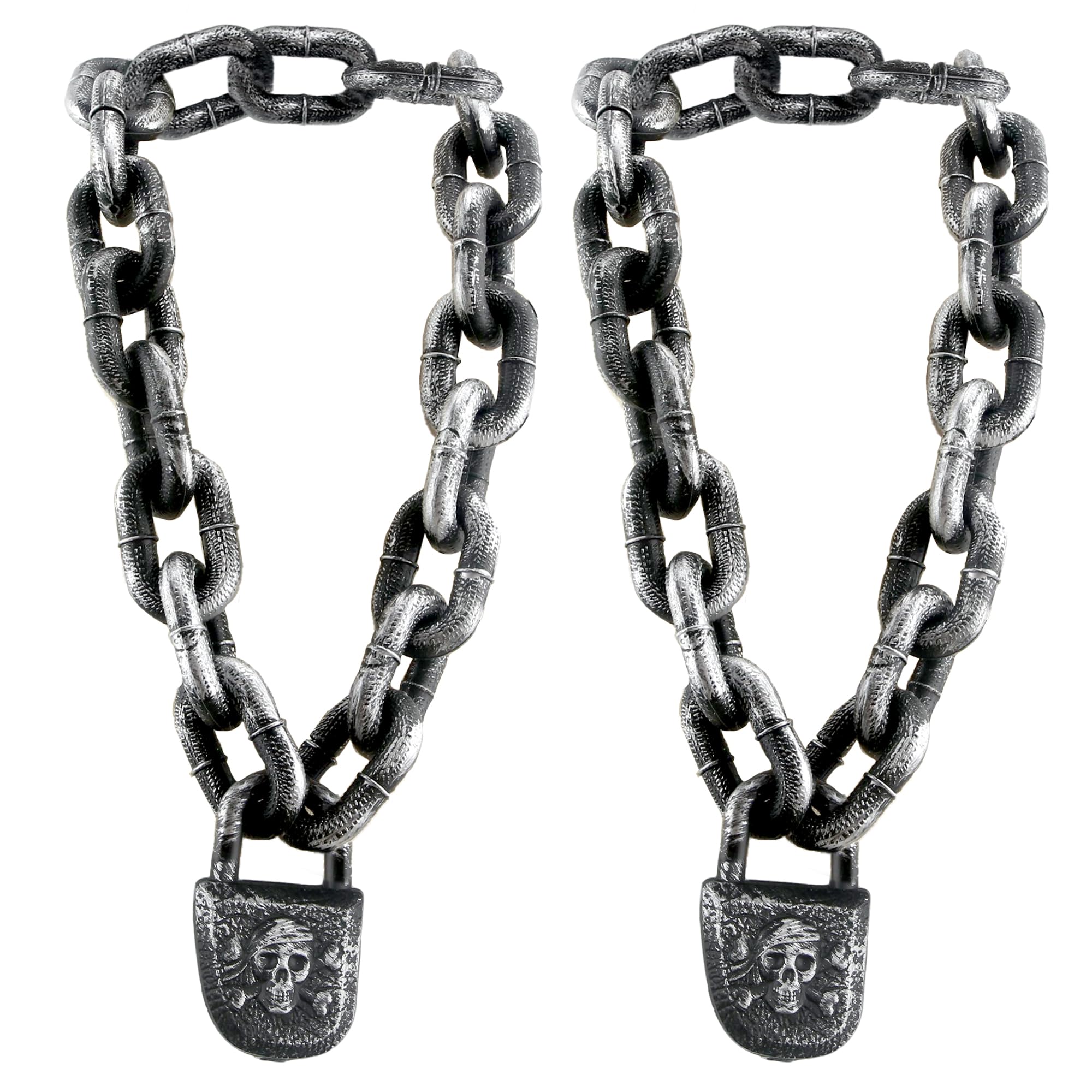 Amazon.com: 2 Pack 38 Inch Halloween Fake Chains Prison Chain Props ...