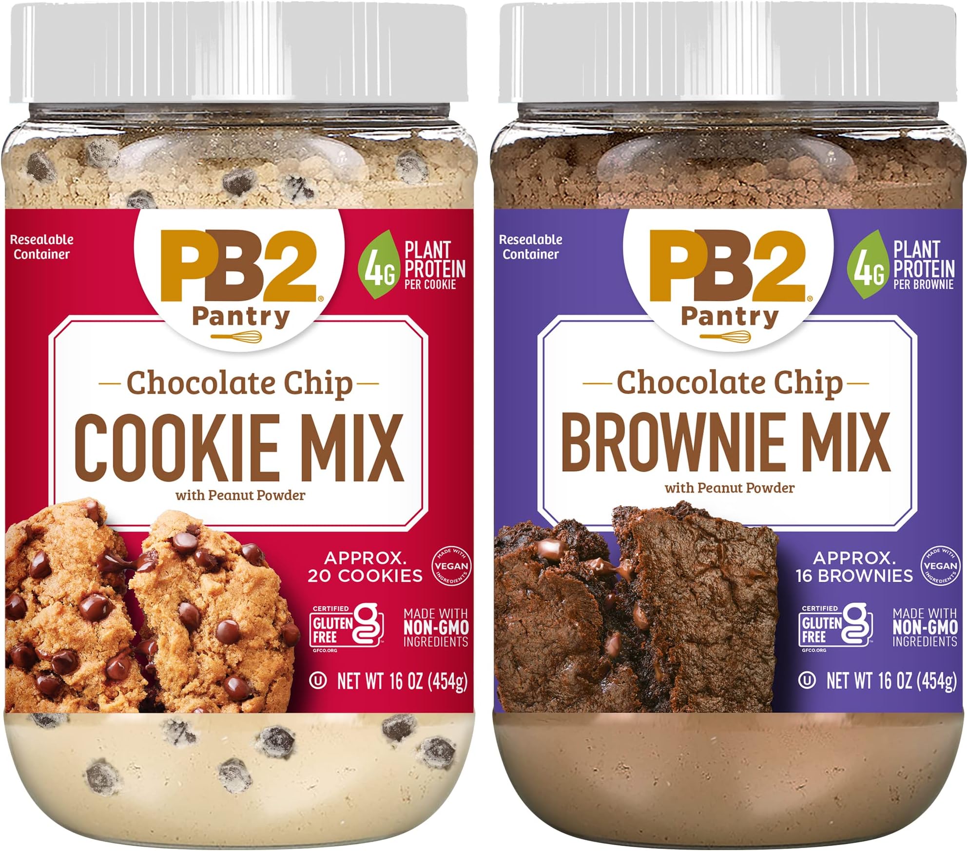 Amazon.com : PB2 Pantry Double Chocolate Chip Cookie Mix - 16oz Jar ...