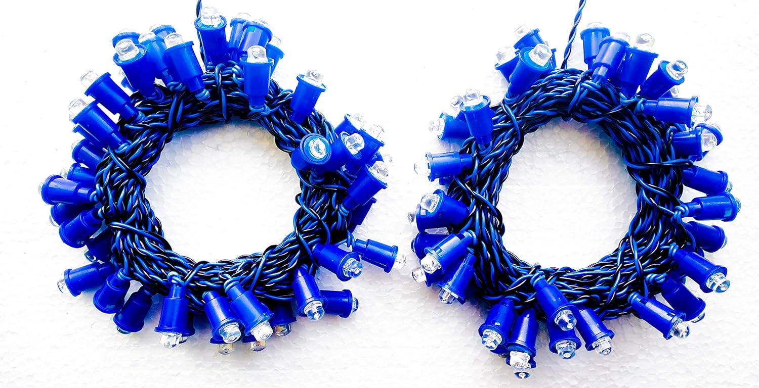 Buy Set of 2 - DESI Rice lights BLUE (12 Meter = 40 foot each) Serial ...