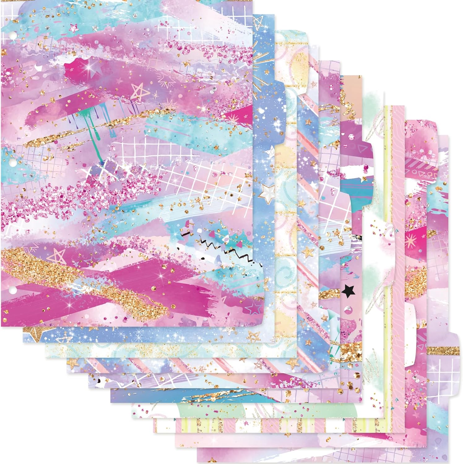 Amazon.com : 3 Ring Binder Dividers with Tabs 20 PCS Fashion Bright ...