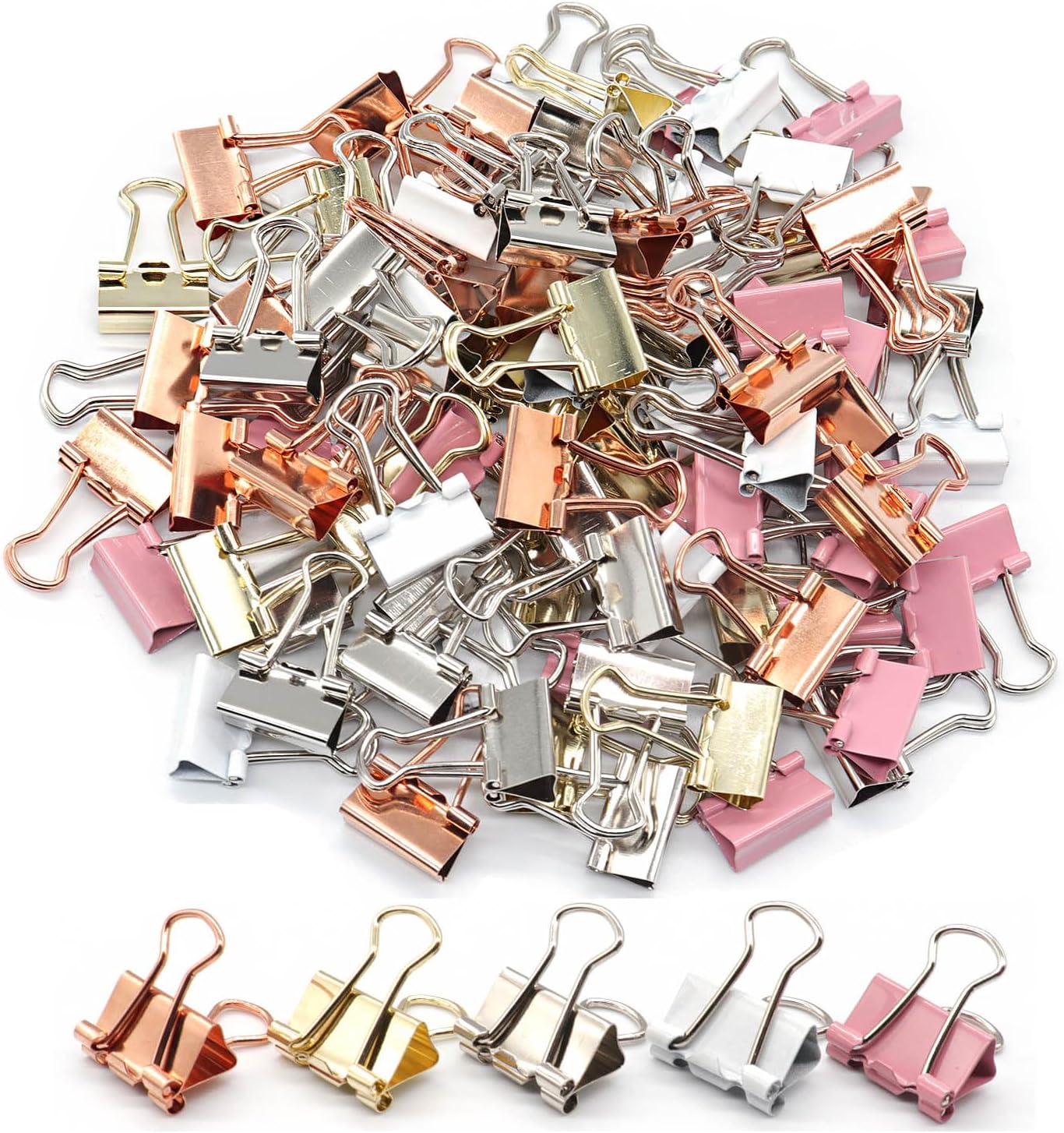 Amazon.com : Mini Binder Clips, Paper Clip, Small Paper Clamps 15mm (5/ ...