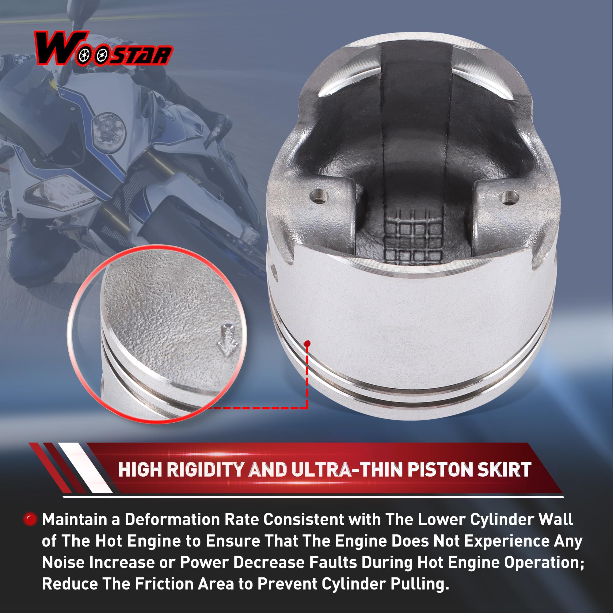 Snapklik.com : 40mm Piston Ring Kit Replacement For 2 Stroke 49cc 50cc ...