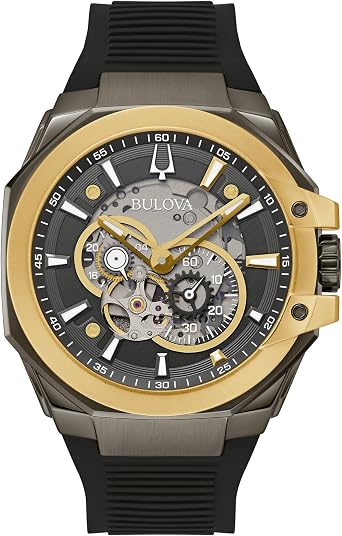 Amazon.com: Bulova Men's Automatic Performance Maquina Watch, Black ...