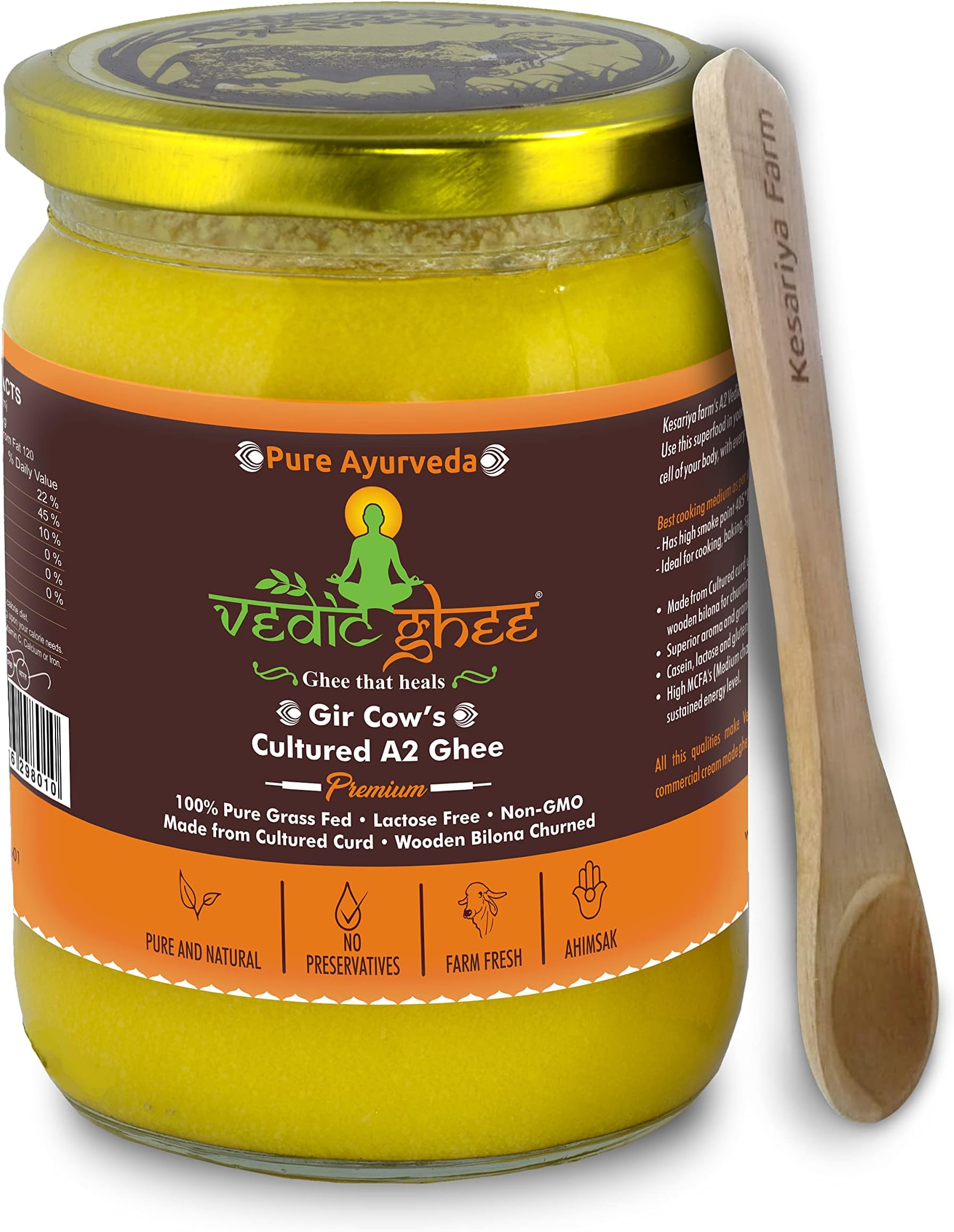 Amazon.com : Two Brothers Organic Farms - Grass Fed A2 Ghee 16 Fl Oz ...