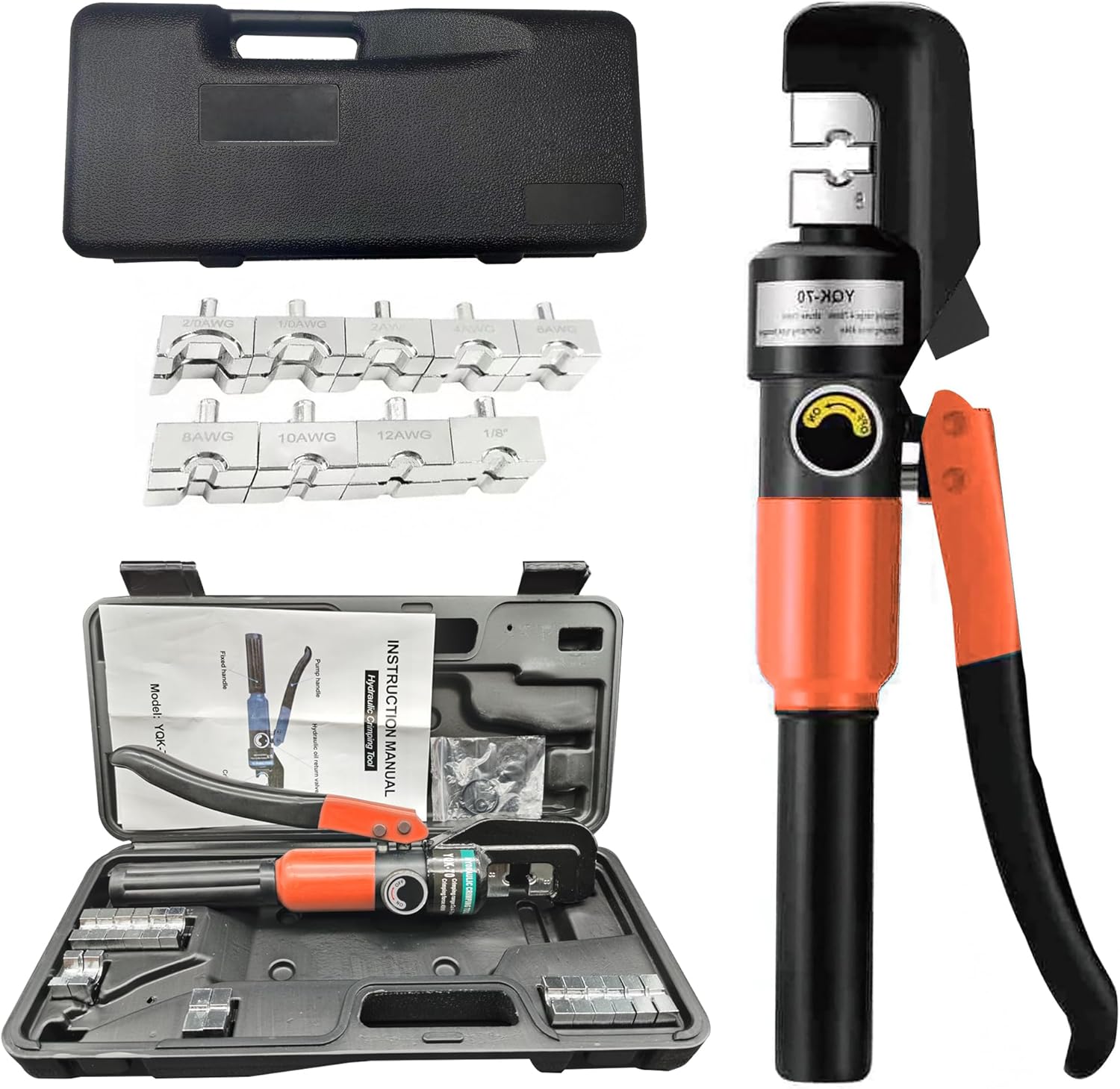 Hydraulic Crimping Tool and Cable Cutter Hydraulic Cable Lug Crimper 8 ...