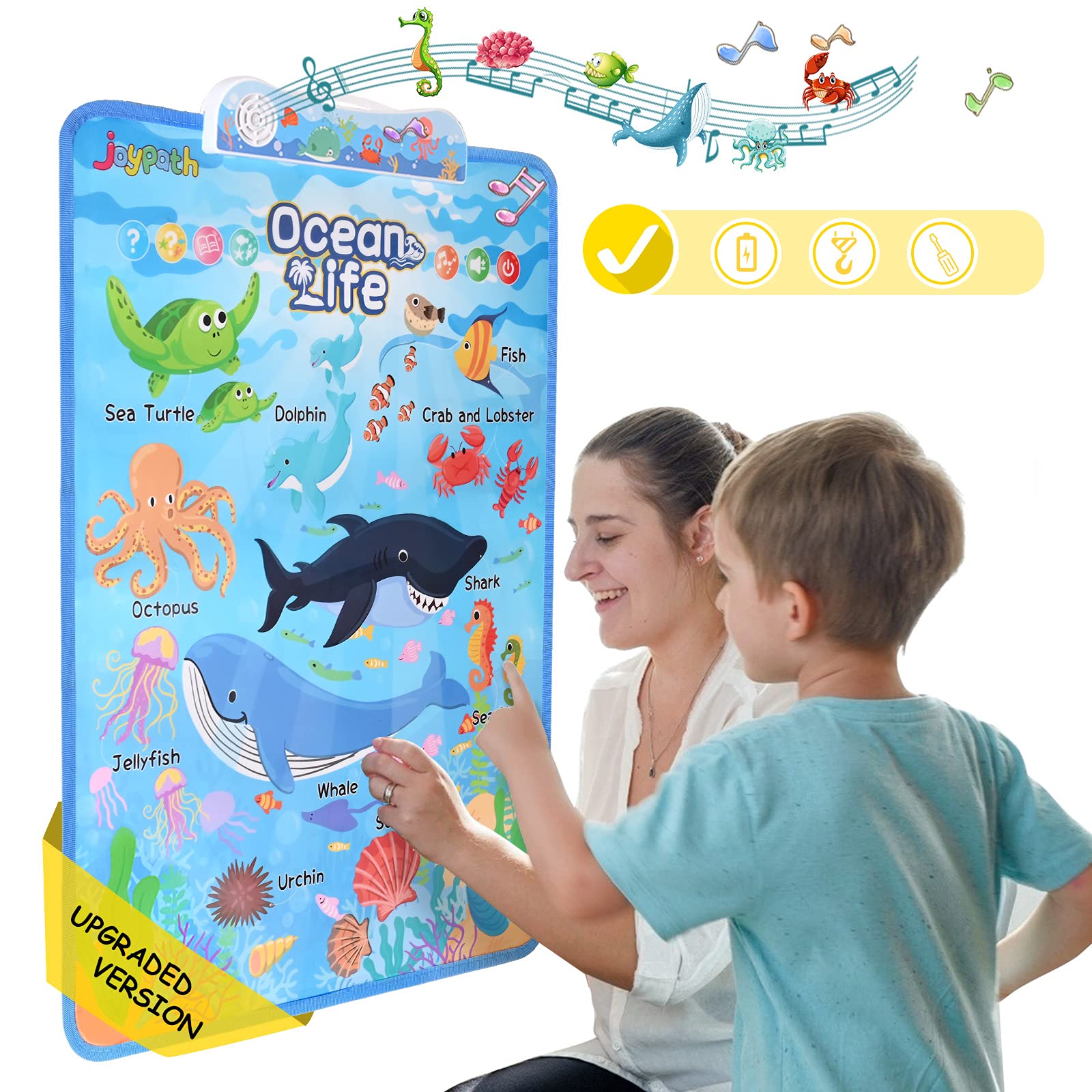 Buy joypath Electronic Interactive Oceanlife Wall Chart, Talking Music ...