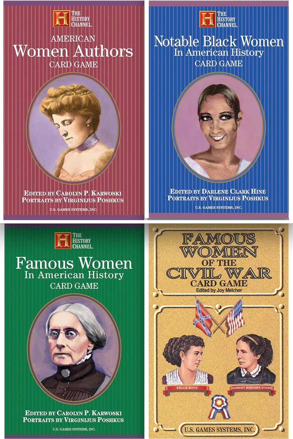 Amazon.com: Famous and Notable Women in History Card Games Bundle - 4 ...