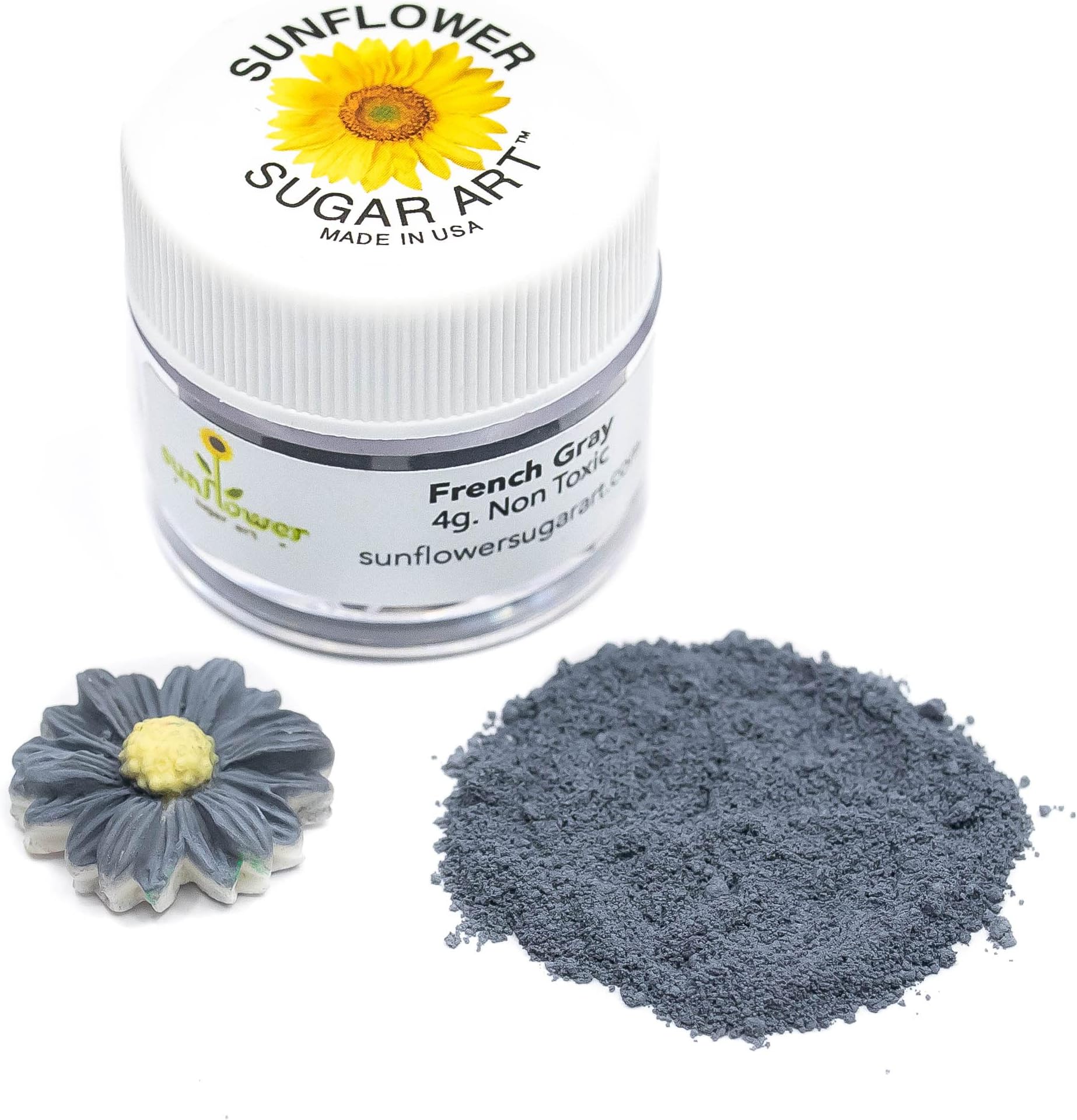 Amazon.com : Sunflower Sugar Art Dove Gray Petal Dust Food Coloring ...