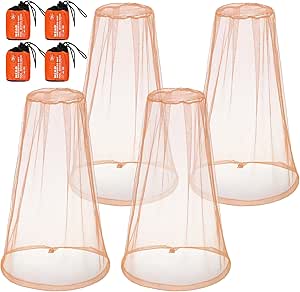 Amazon.com: HESTYA 4 Pack Mosquito Bug Net Mesh for Head Mosquito Head ...