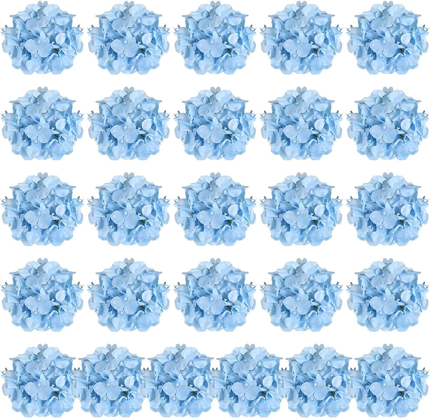 Amazon.com: Crowye 6 Bundles 30 Heads Hydrangea Silk Flowers Large ...