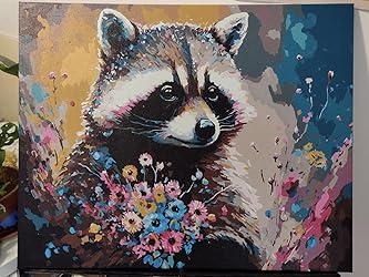 TISHIRON DIY Malen nach Zahlen Erwachsene Tiere Erwachsene Malen nach Zahlen Kits auf Leinwand ...