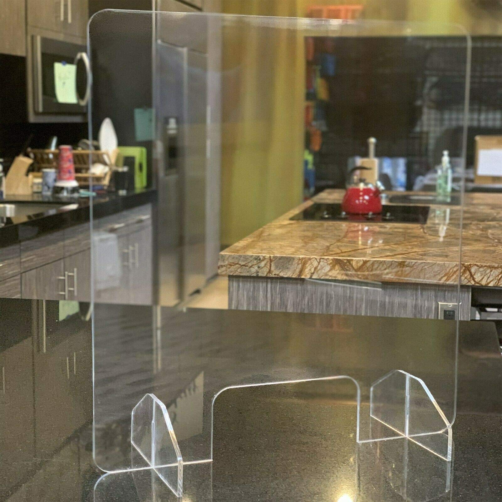 Amazon.com: Sneeze Guard Cough PPE Safety Barrier Shield 24 inch x 19. ...