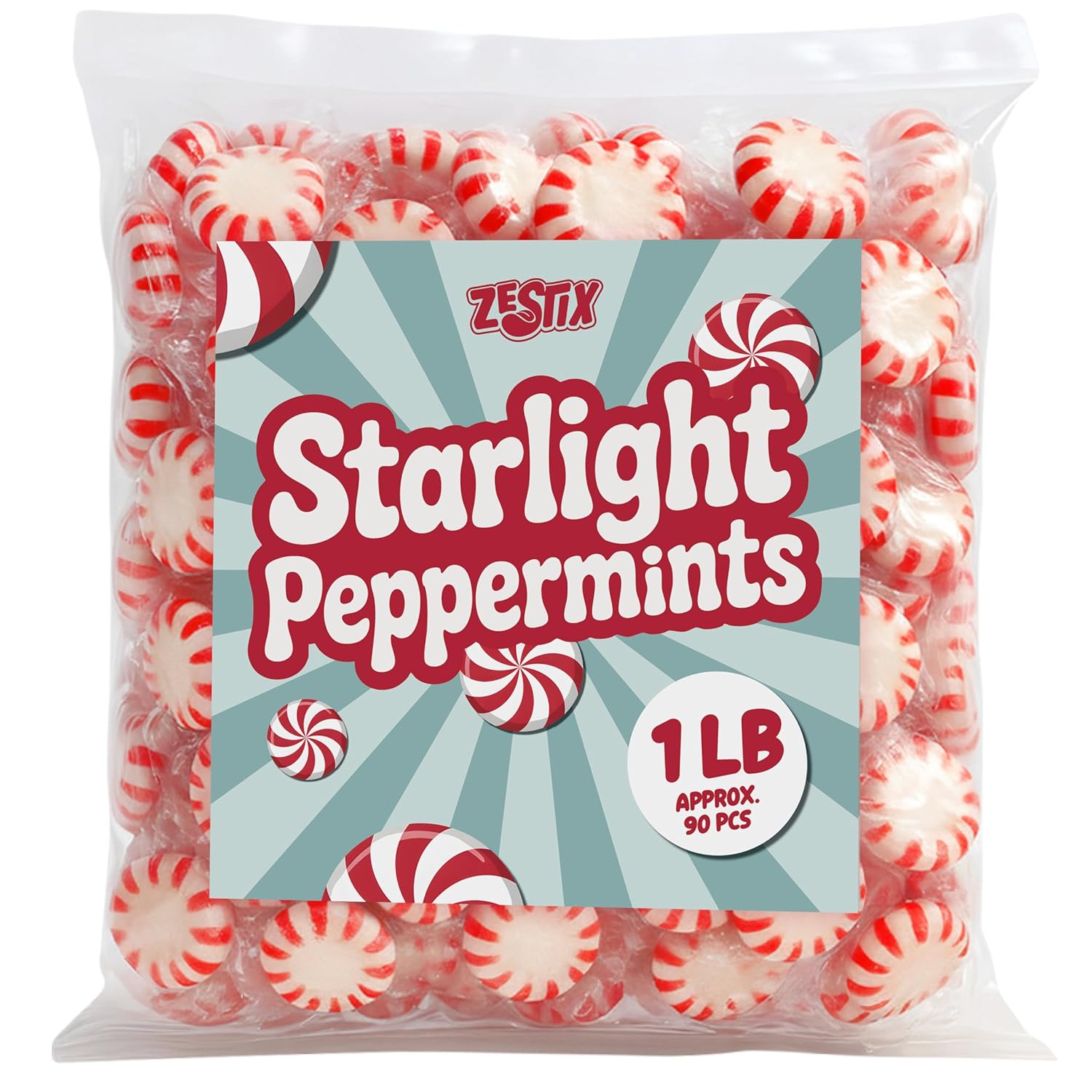 Amazon.com : Starlight Peppermint Candy Bulk Bag 1 LB – Individually ...
