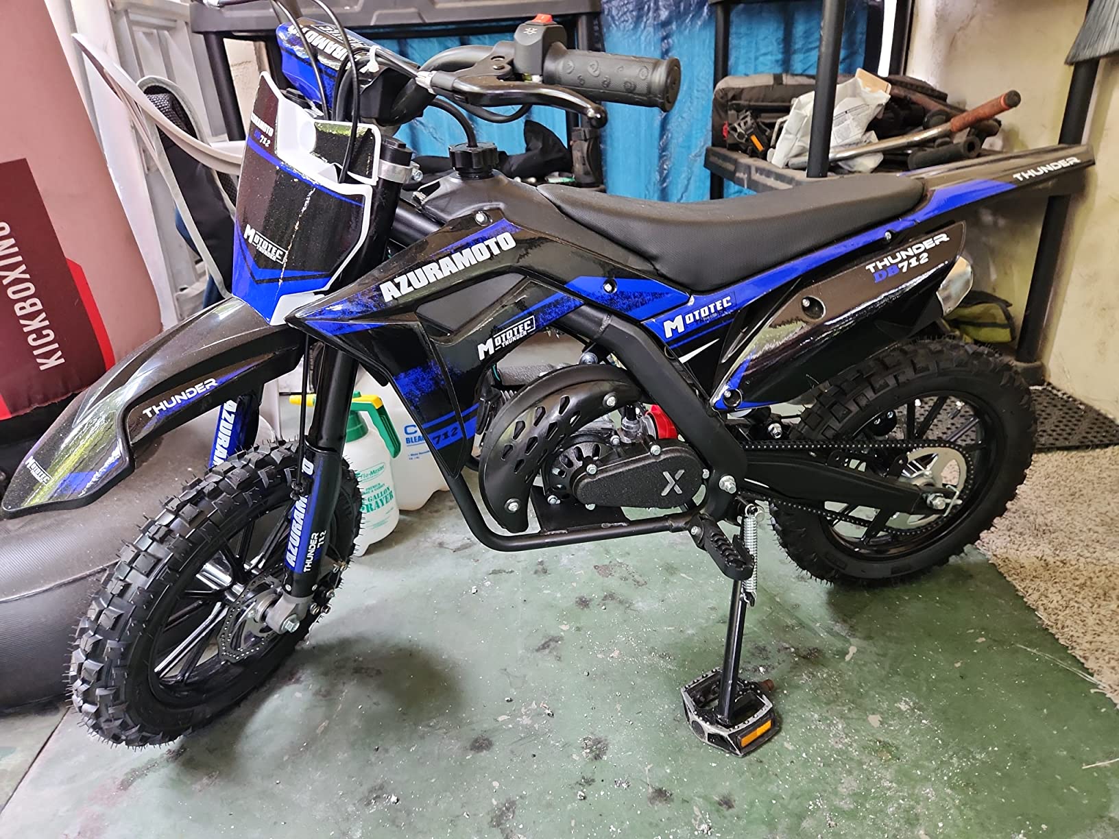 $15/mo - Finance MotoTec Thunder 50cc 2-Stroke Kids Gas Dirt Bike Blue ...