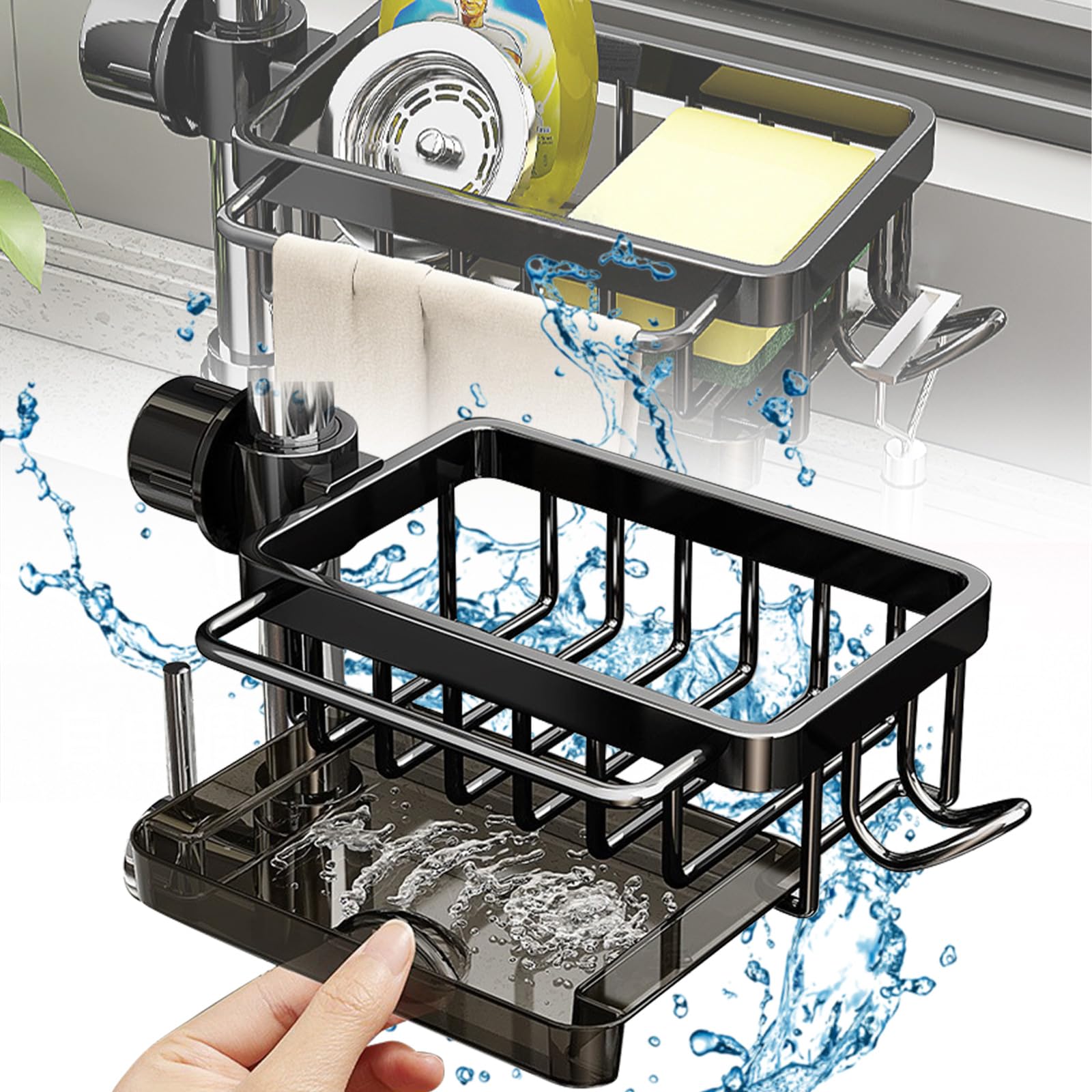 Amazon.com - ptoso Kitchen Sink Faucet Organizer with Drip Tray - 2024 ...