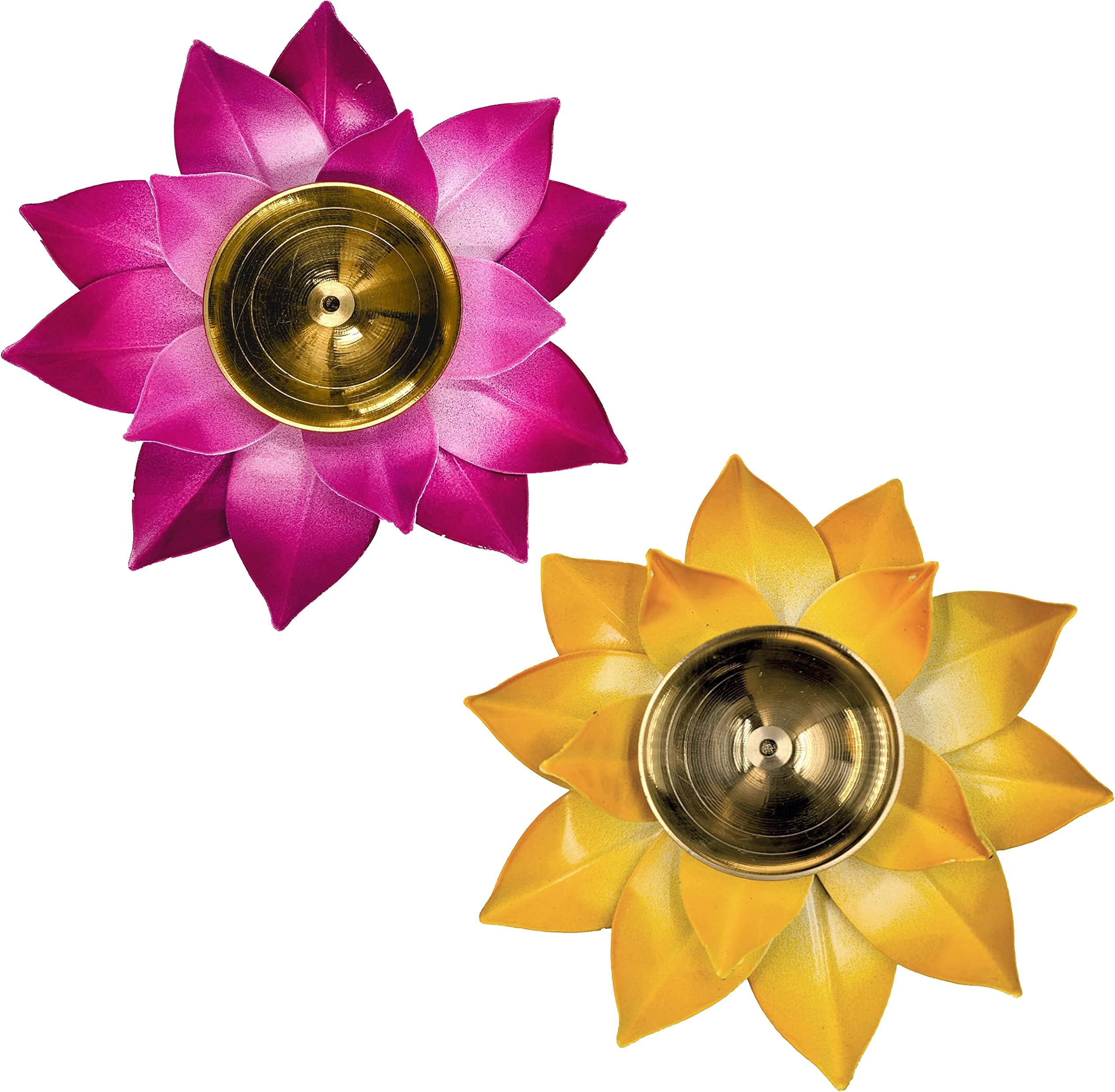 Buy S.S TRADERS Brass Lotus Deepak for Pooja Diya for Aarti Home Mandir ...