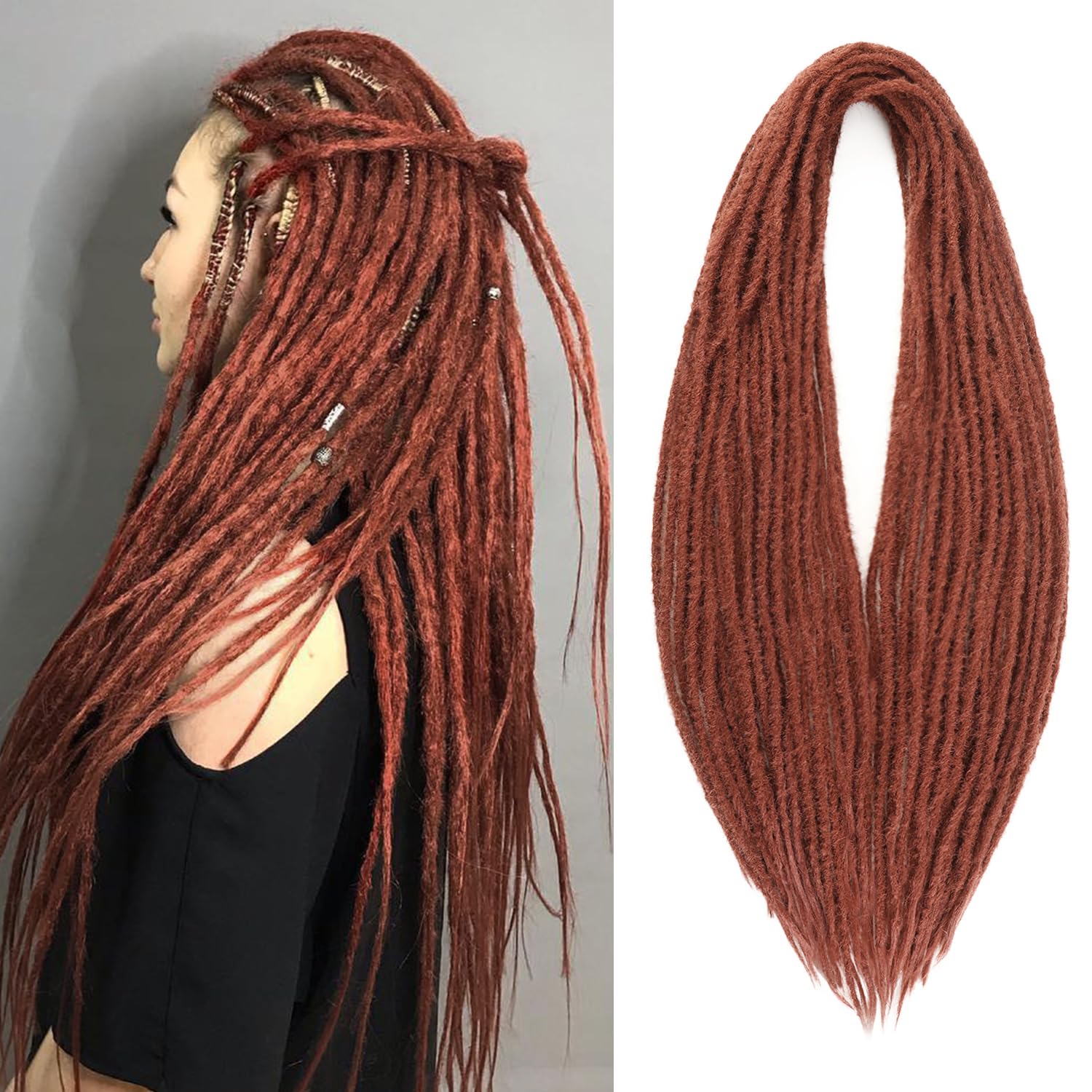 Amazon.com : WIGNEE 24 Inches Double Ended Dreadlock Extensions ...