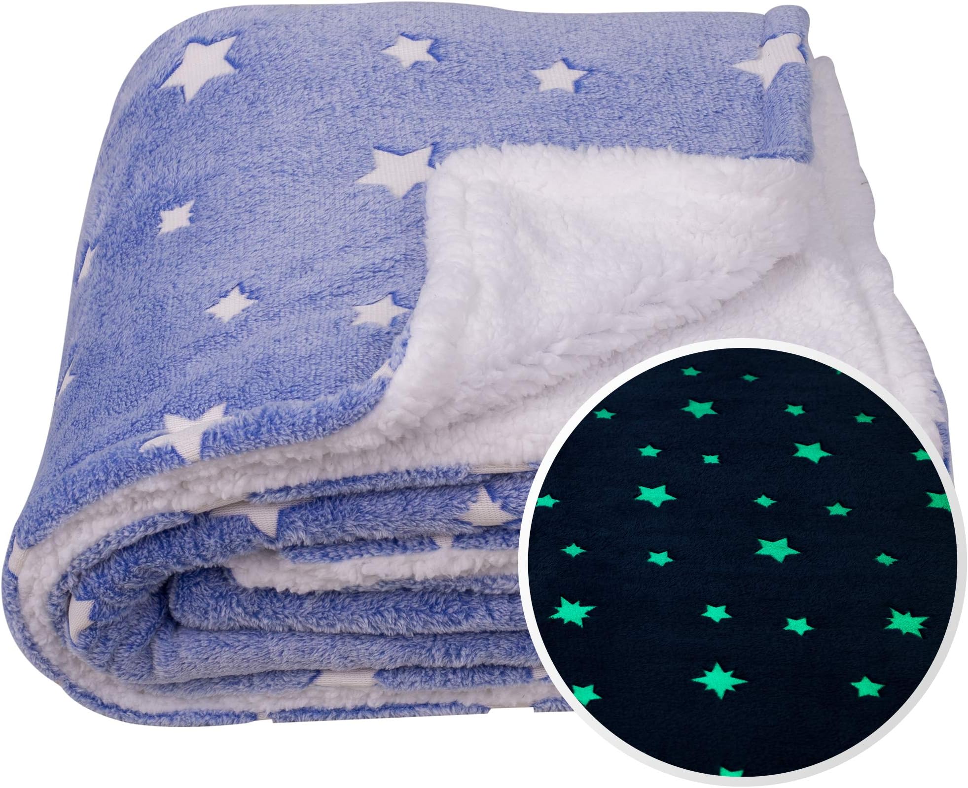 Amazon.com: ModernMade Glow in The Dark Blanket | Super Soft Cozy ...