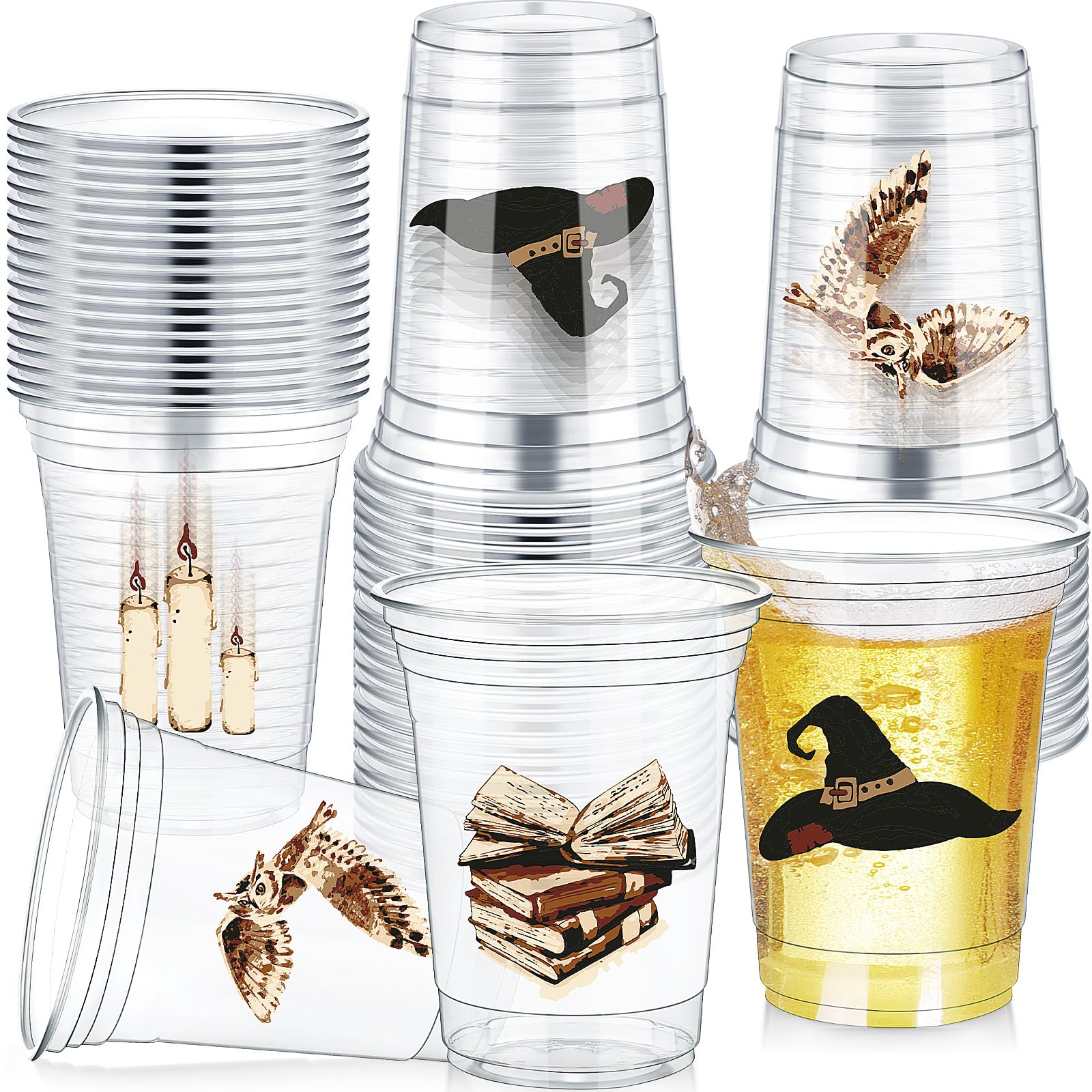Amazon.com: Teenyyou 48 Pcs 12 oz Magical Wizard Plastic Cups Bulk ...