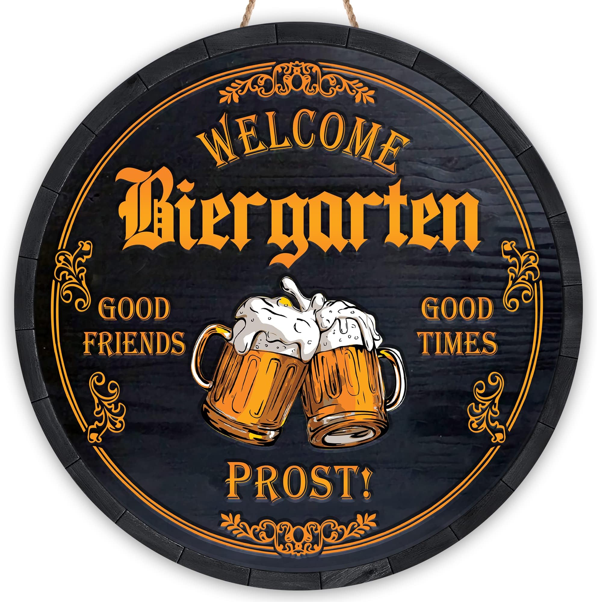 Amazon.com: Tinworld Tin Sign Biergarten Bier Rustic German Octoberfest ...