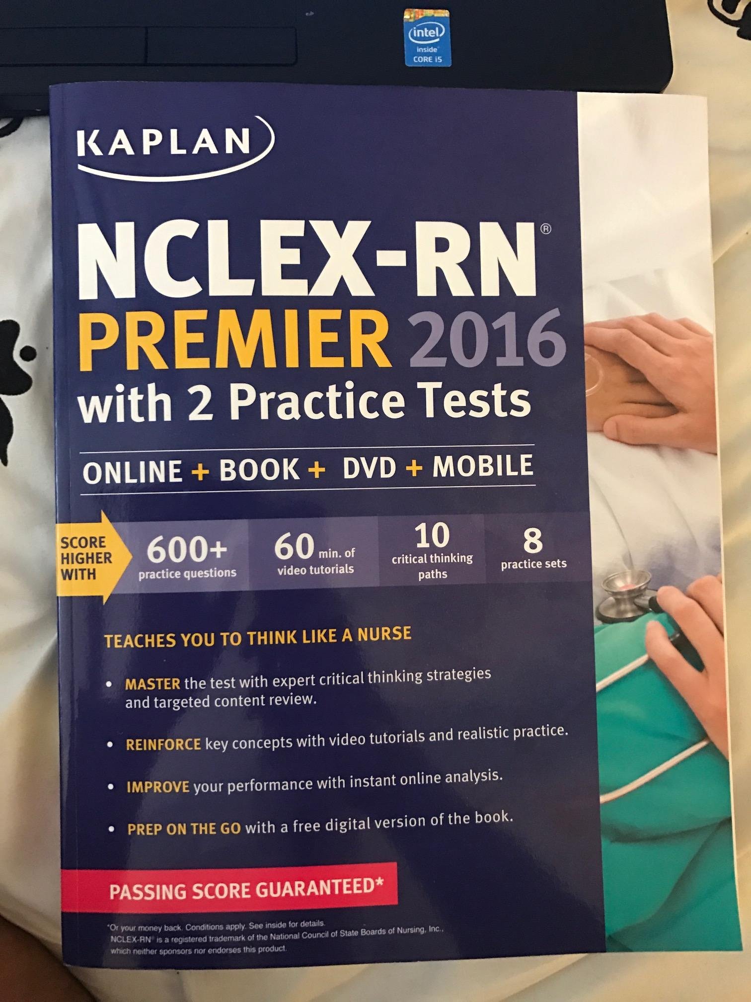 NCLEX-RN Premier 2016 with 2 Practice Tests: Online + Book + DVD ...