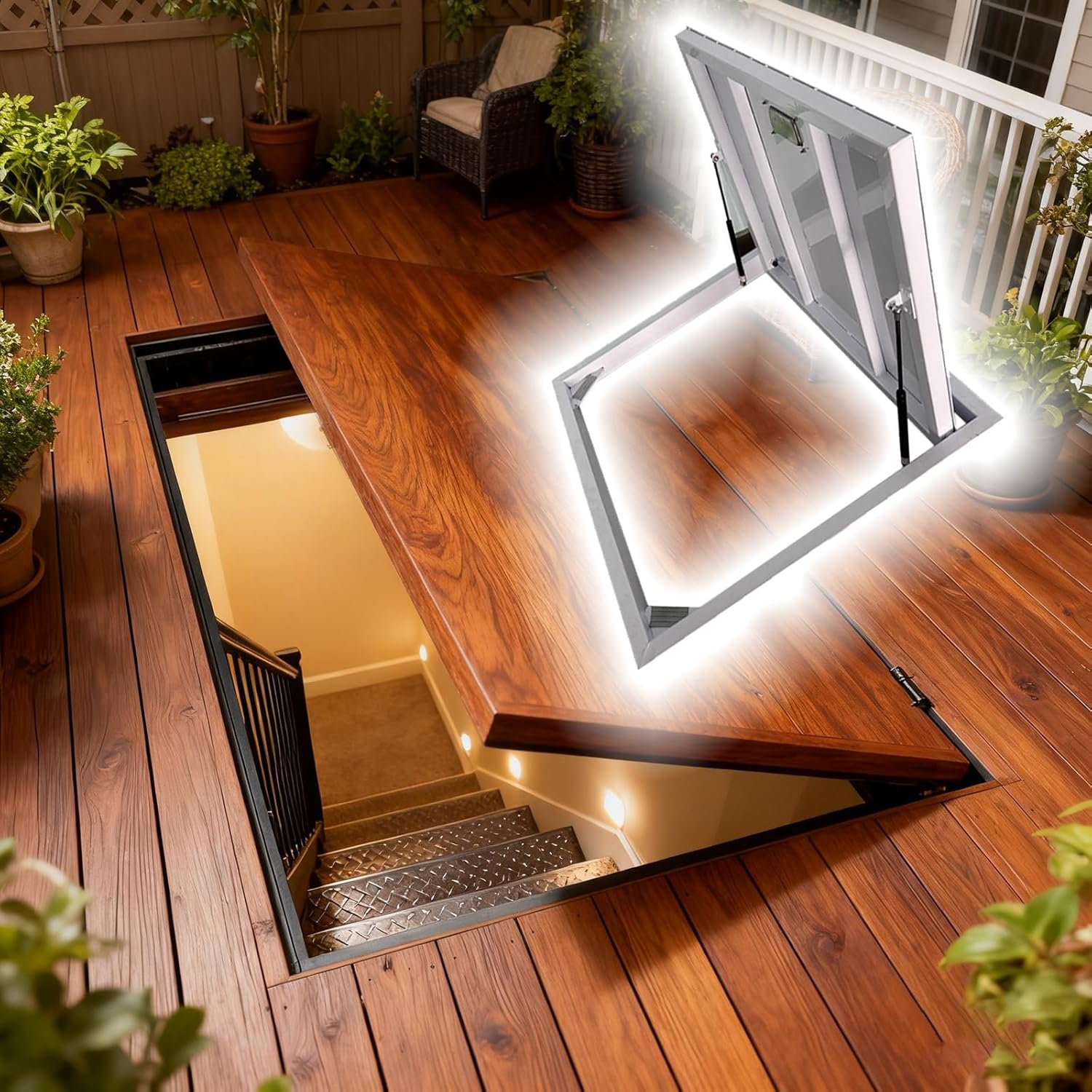 Heavy-Duty Steel Crawl Space Door, Reinforced Basement Access Hatch for ...