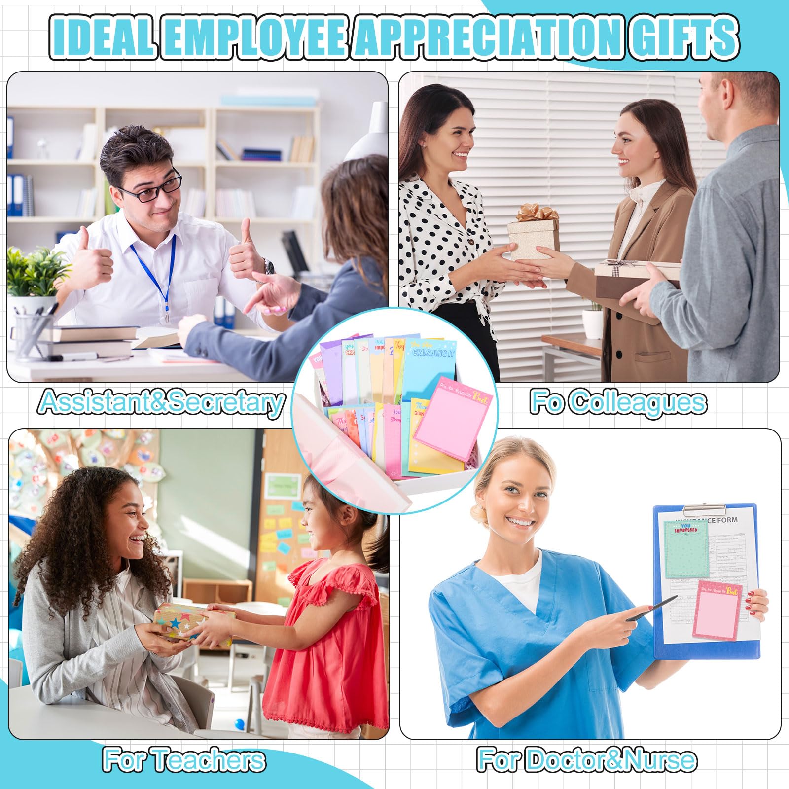 Snapklik.com : 100 Pcs Empowering Sticky Note Pads 3 X 4 Inch Employee ...