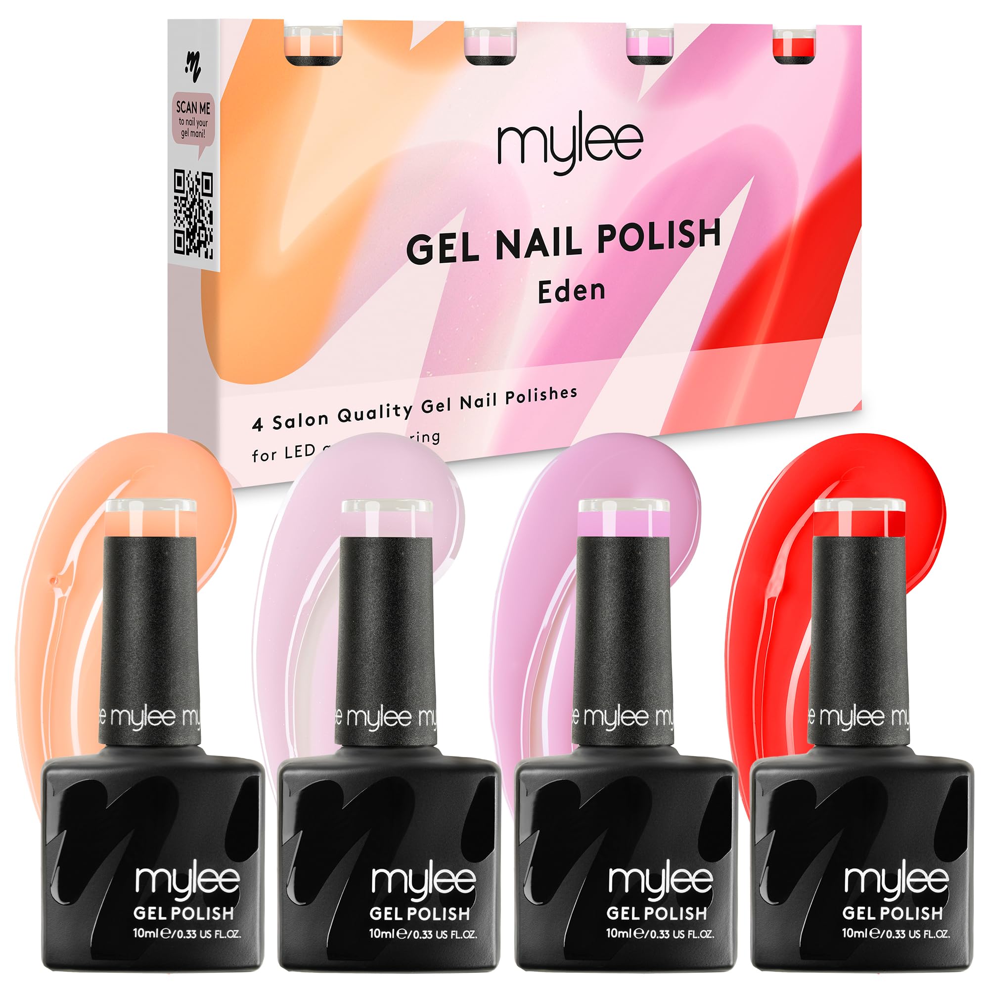 Mylee Gel Nail Polish Colour Set 4x10ml [Eden Quad] UV/LED Soak-Off ...